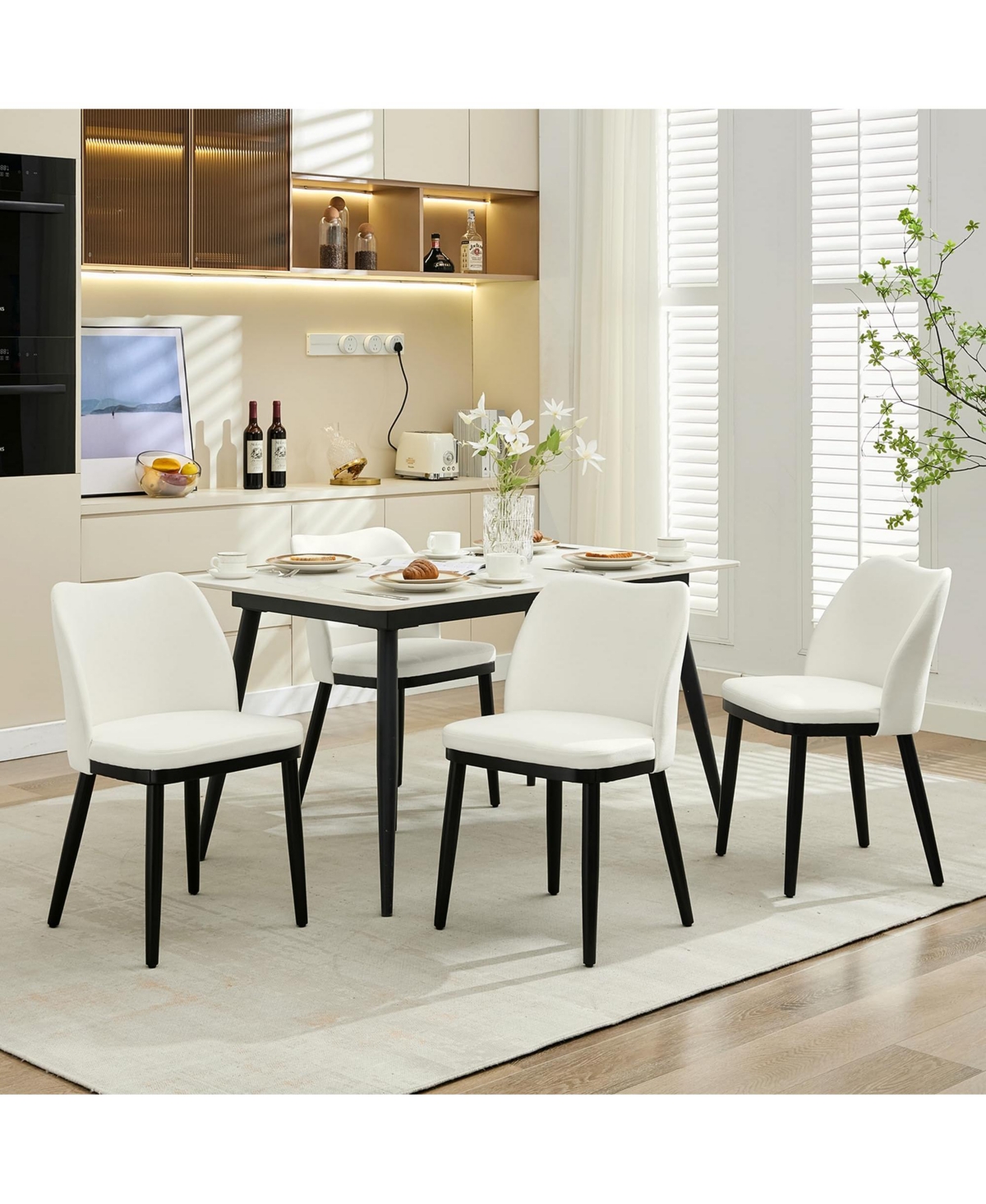 Click here for gaomon Dining Chairs Set of 4: Upholstered Fabric... prices