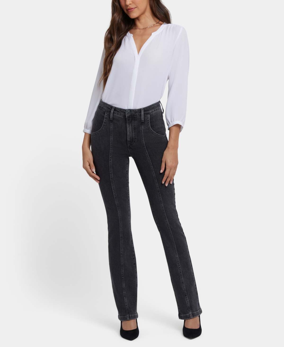 Click here for Nydj Womens Billie Mini Bootcut Ankle Jeans - Slat... prices