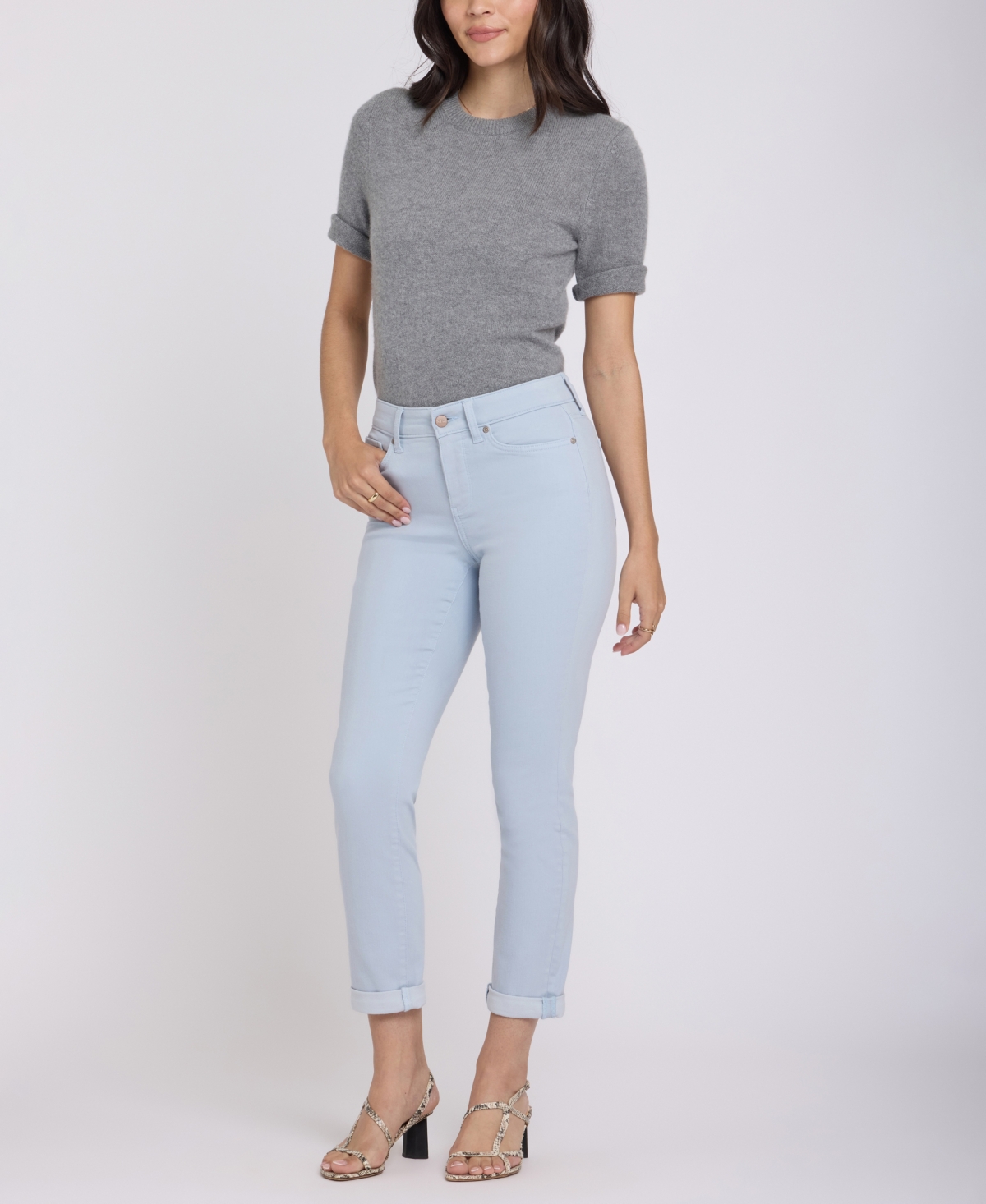 Click here for Nydj Womens Sheri Slim Ankle Jeans with Roll Cuff... prices