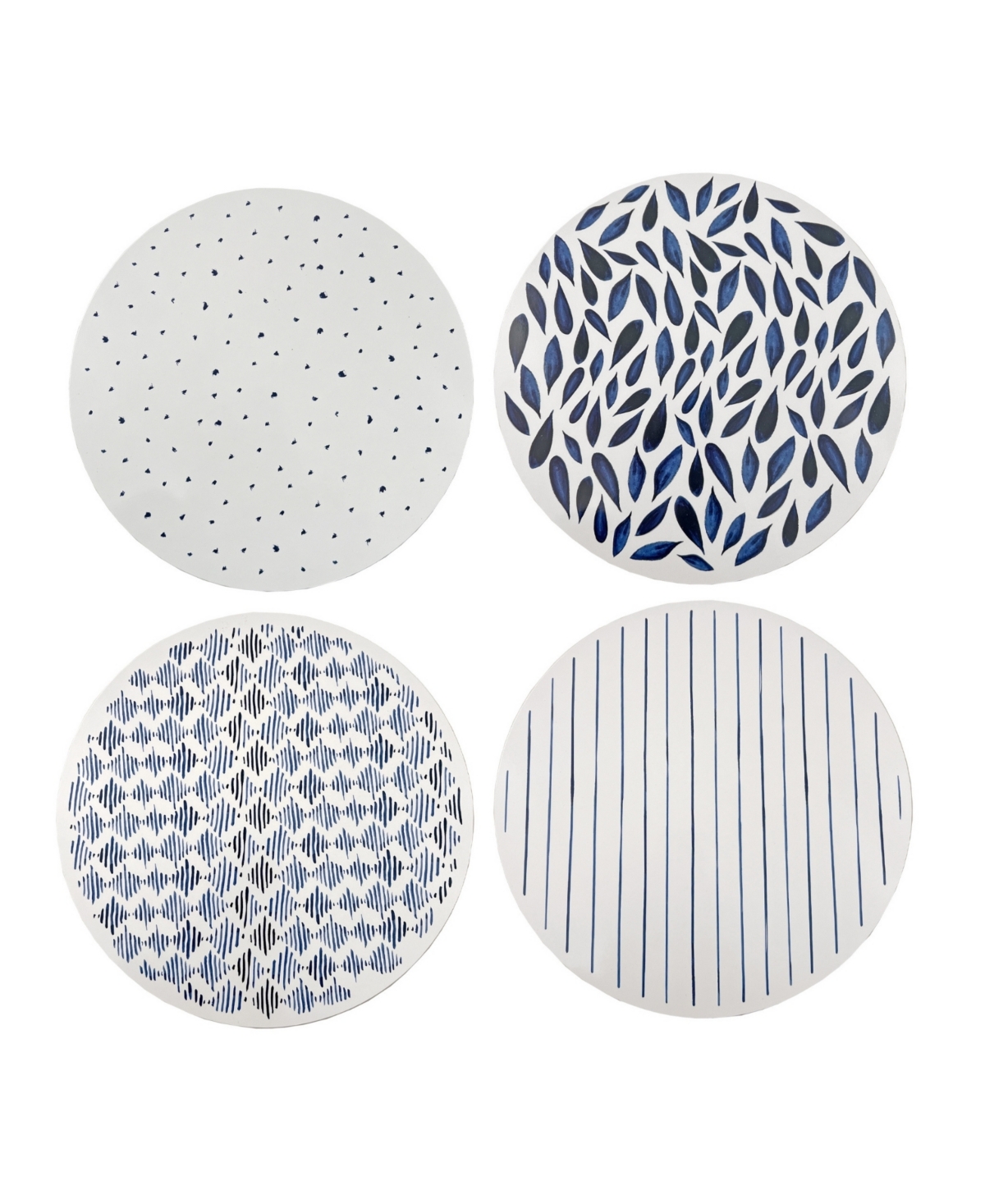 Click here for Lenox Blue Bay Round Cork Placemats  Set of 4 - Bl... prices