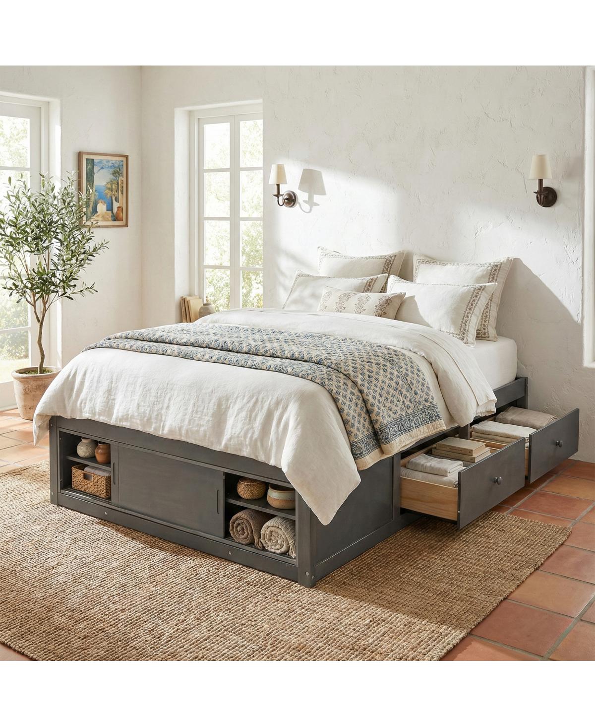 Click here for Streamdale Furniture Queen Platform Bed w/ 4 Drawe... prices