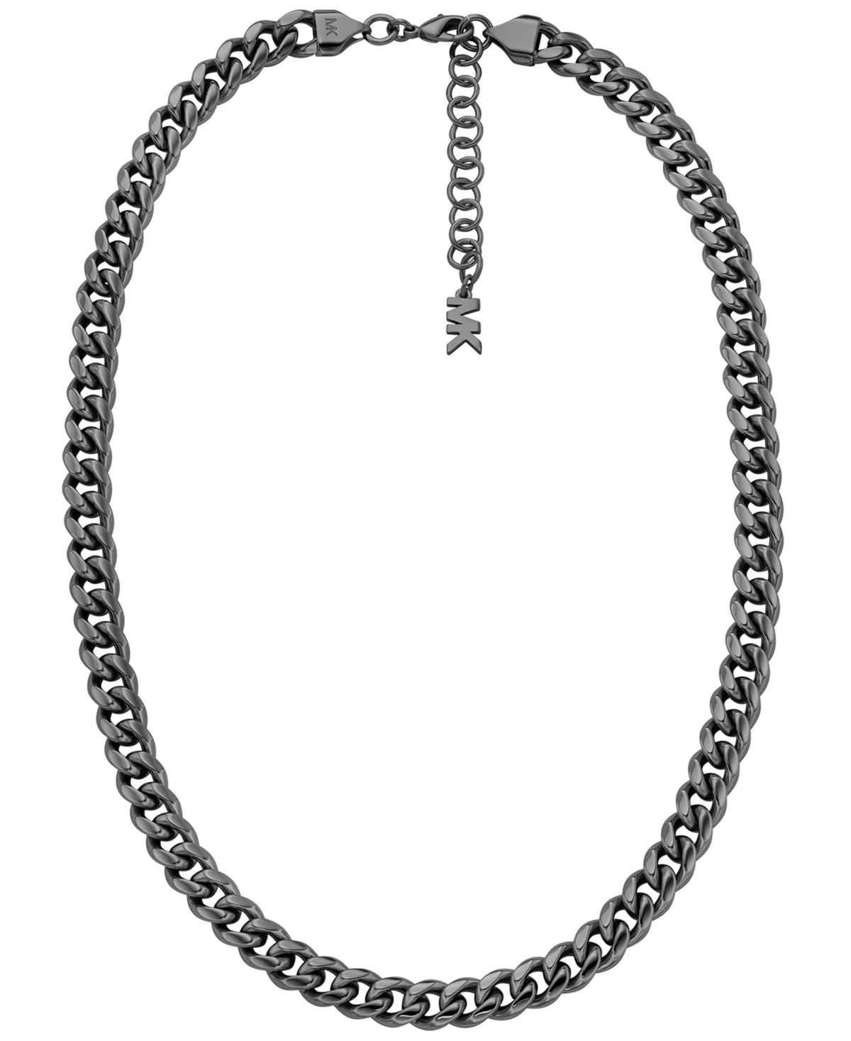 Click here for Michael Kors Faceted Curb Chain Necklace - Gunmeta... prices