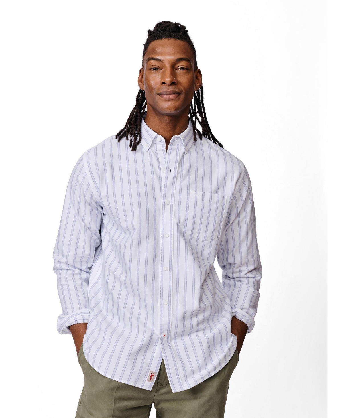 Click here for Aubin Mens Aldridge Oxford Button Down Shirt - Lil... prices