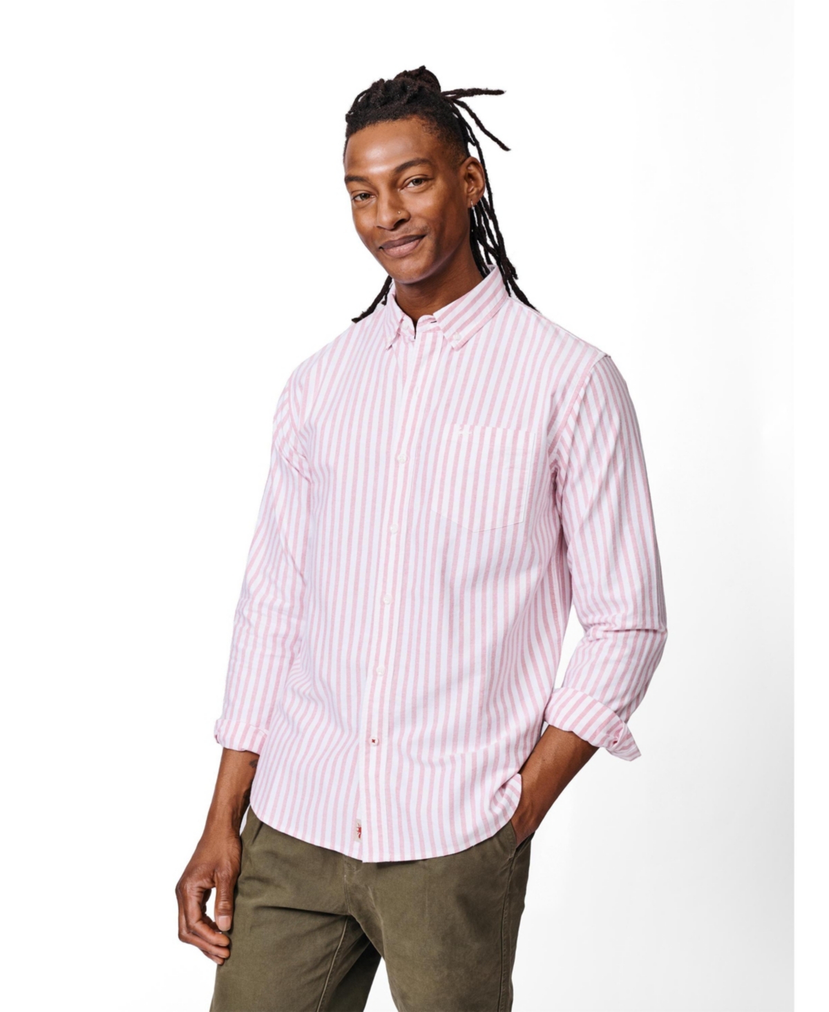 Click here for Aubin Mens Aldridge Oxford Button Down Shirt - Bri... prices