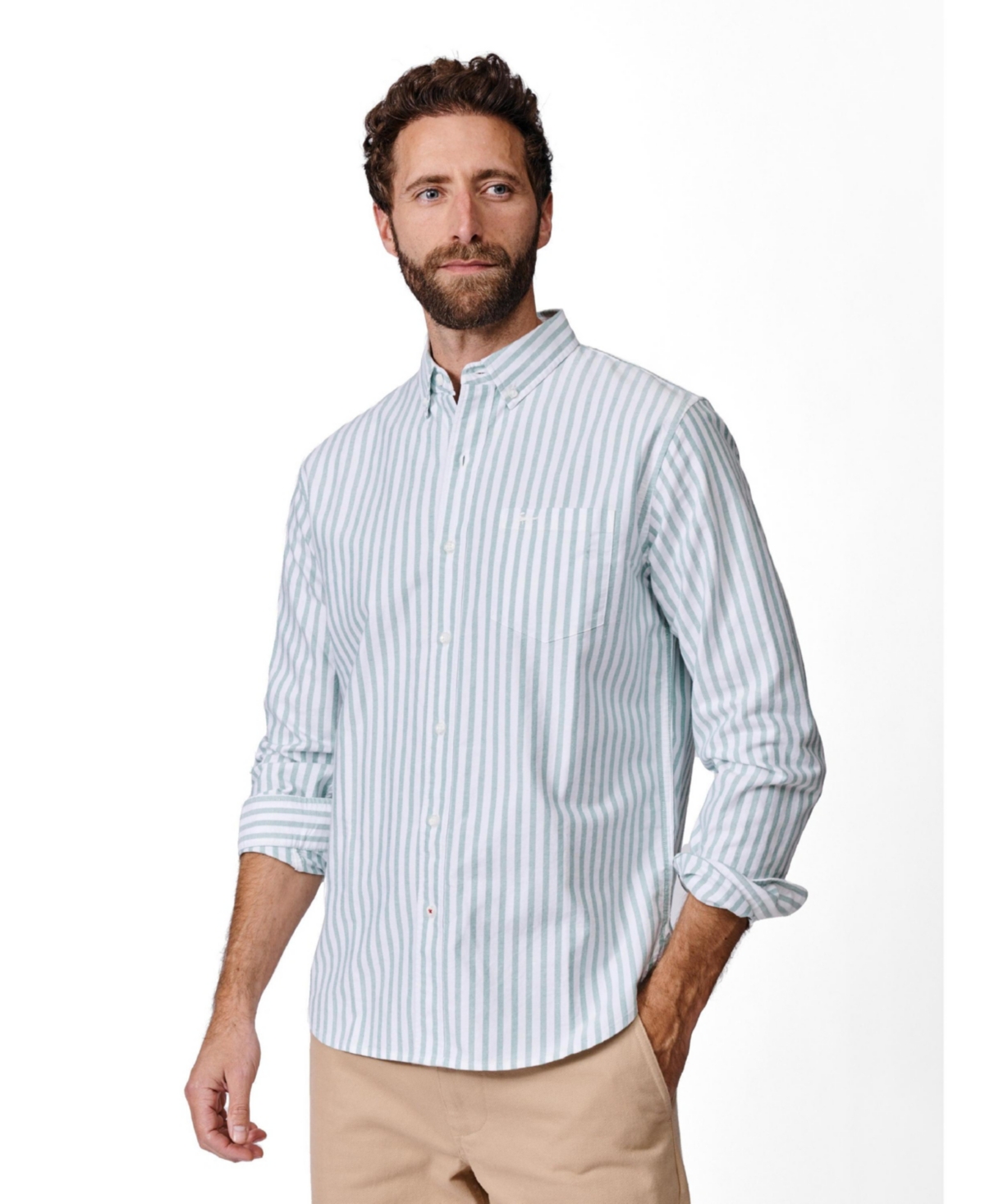Click here for Aubin Mens Aldridge Oxford Button Down Shirt - Thi... prices
