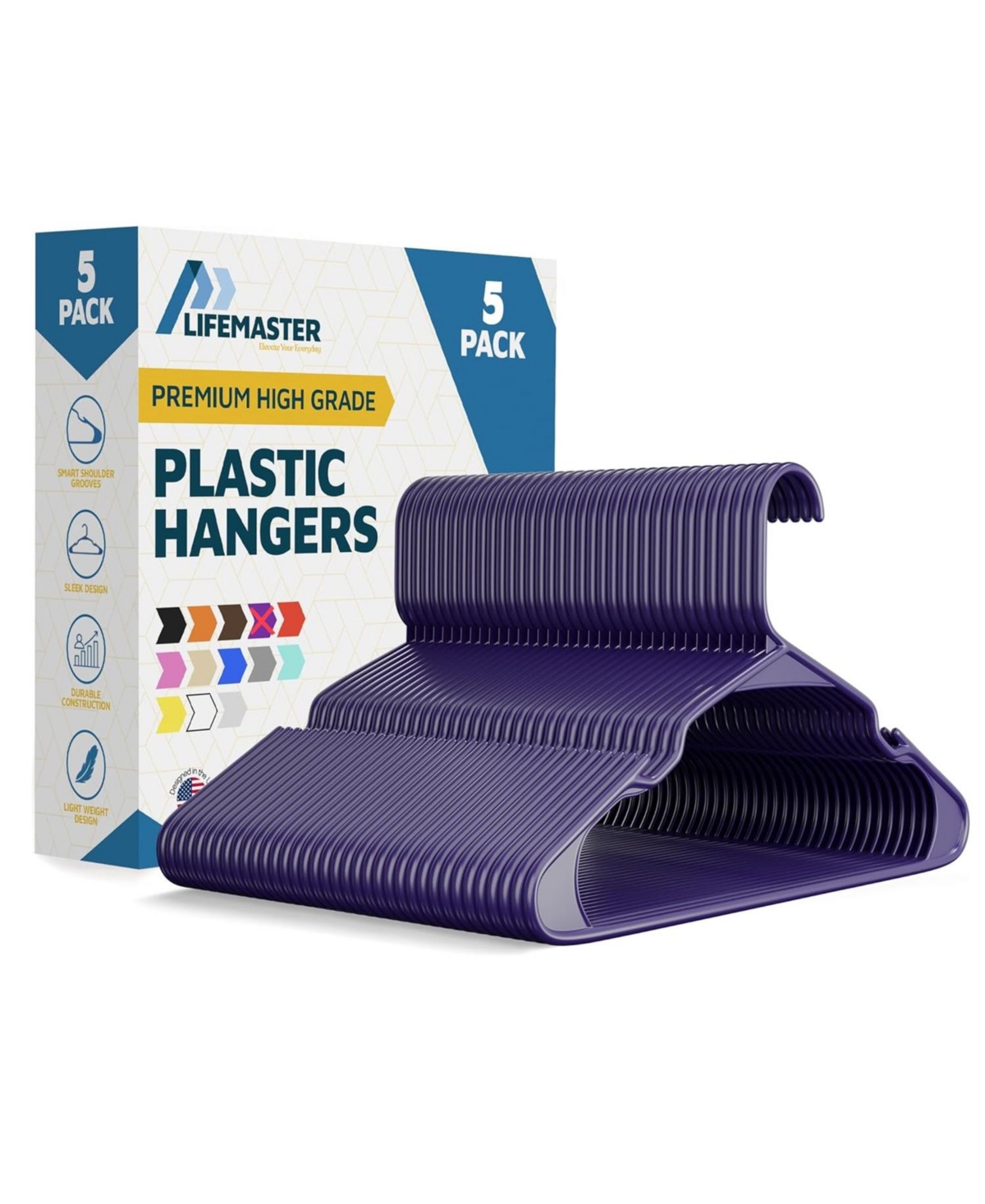 Click here for Lifemaster heavy-duty plastic hangers with non-sli... prices