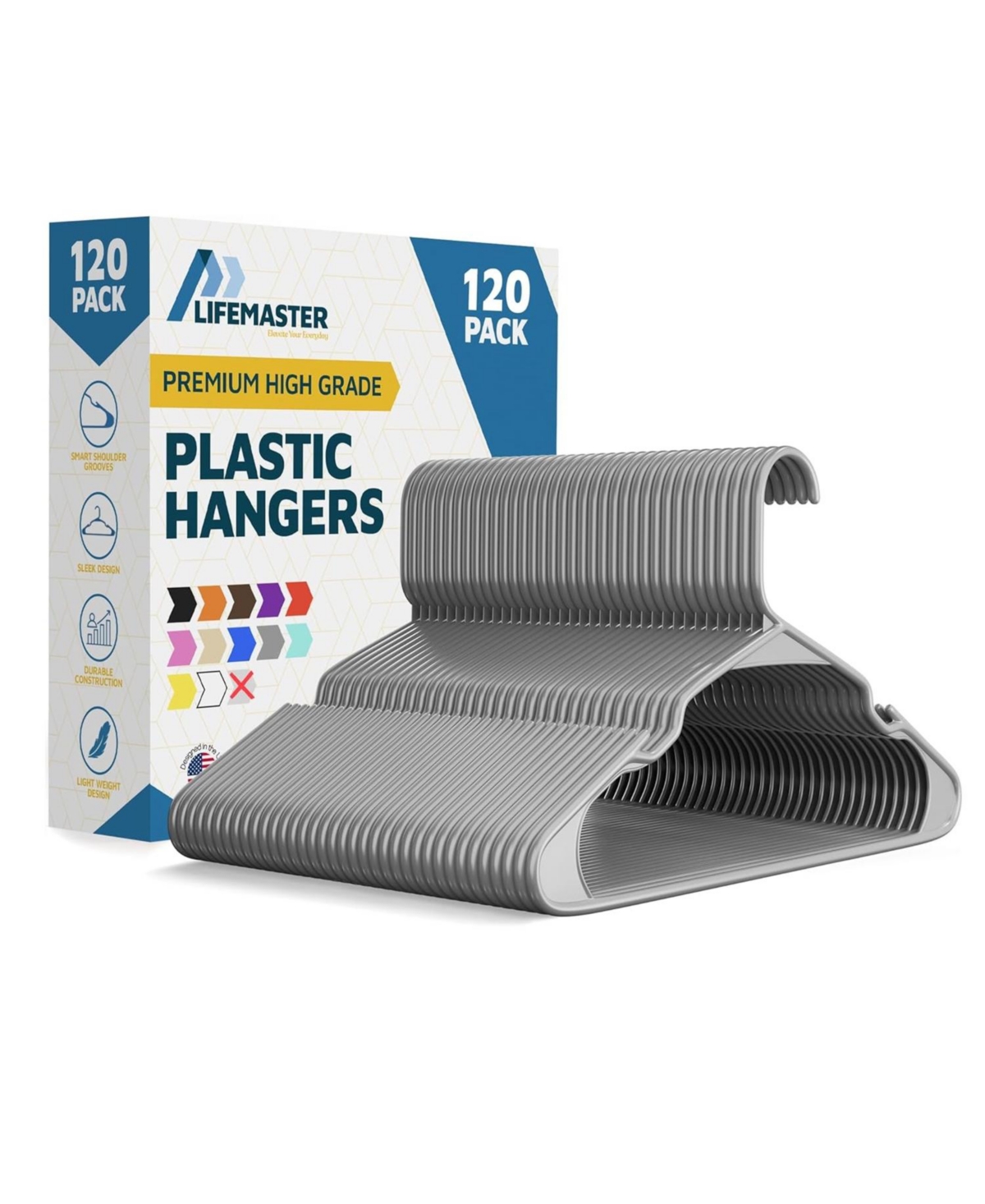 Click here for Lifemaster Heavy-Duty Plastic Hangers with Non-Sli... prices