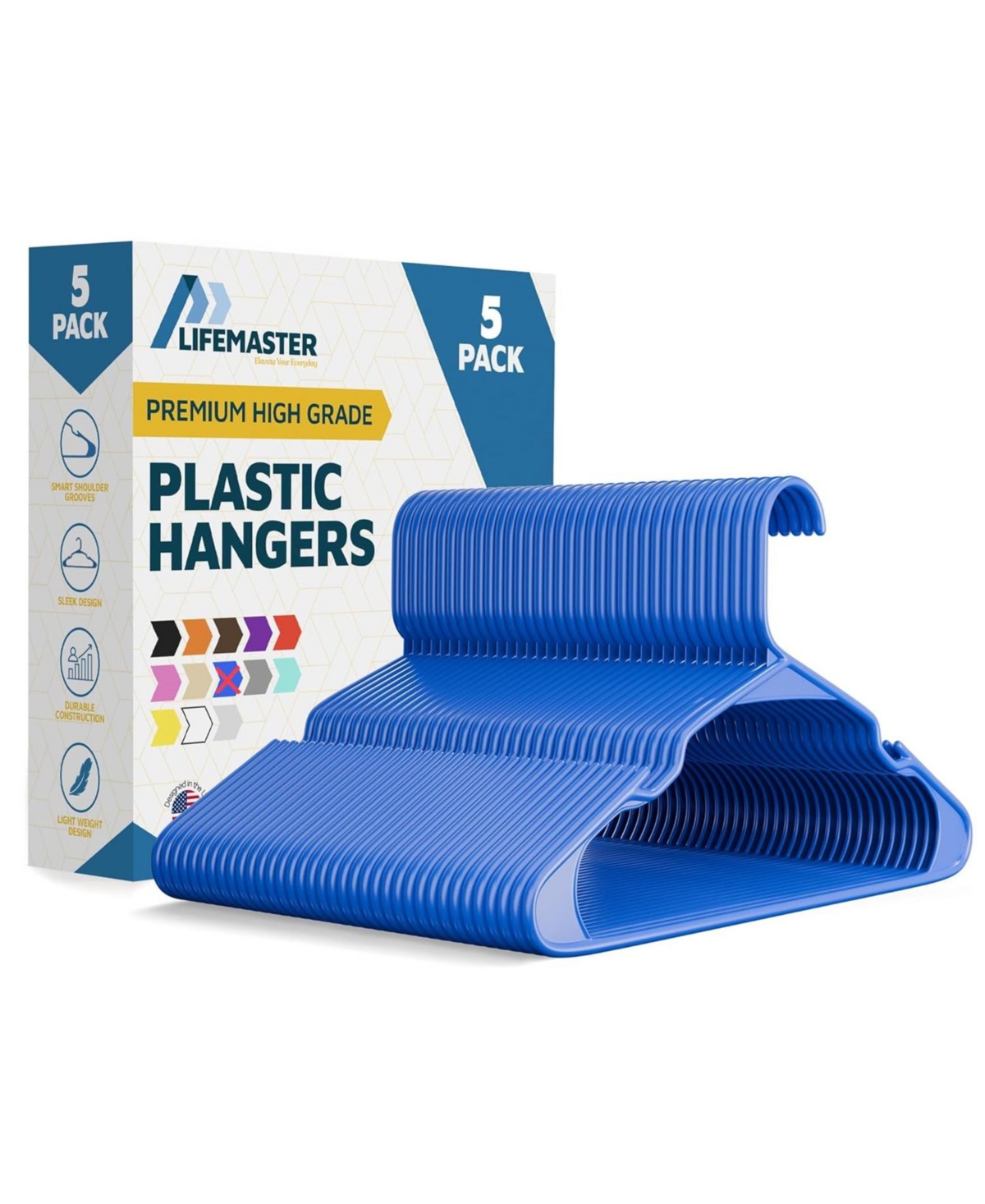 Click here for Lifemaster heavy-duty plastic hangers with non-sli... prices