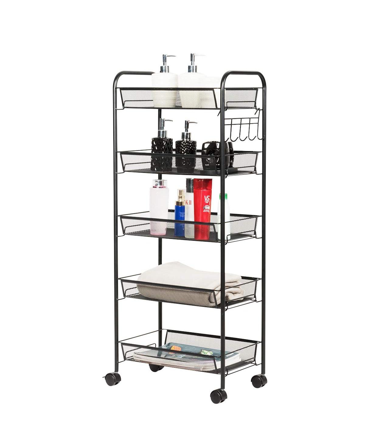 Click here for Mecale 5 Tier Mesh Rolling File Utility Cart Stora... prices