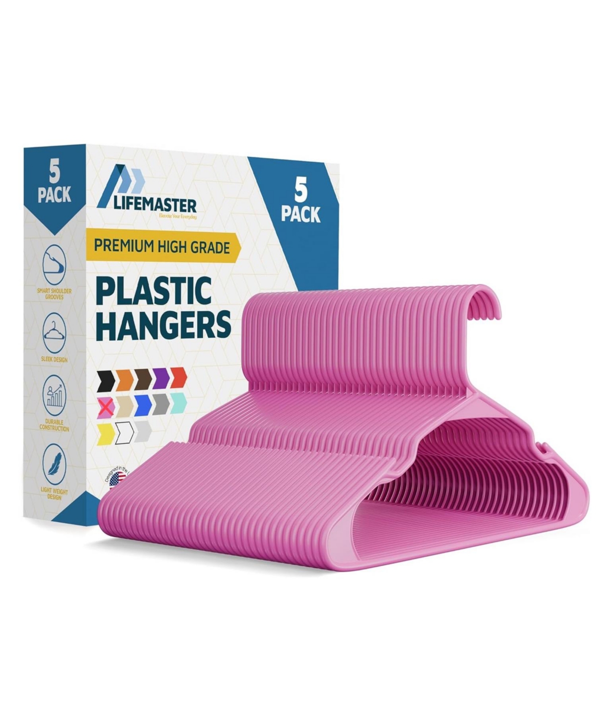 Click here for Lifemaster Heavy-duty plastic hangers with non-sli... prices