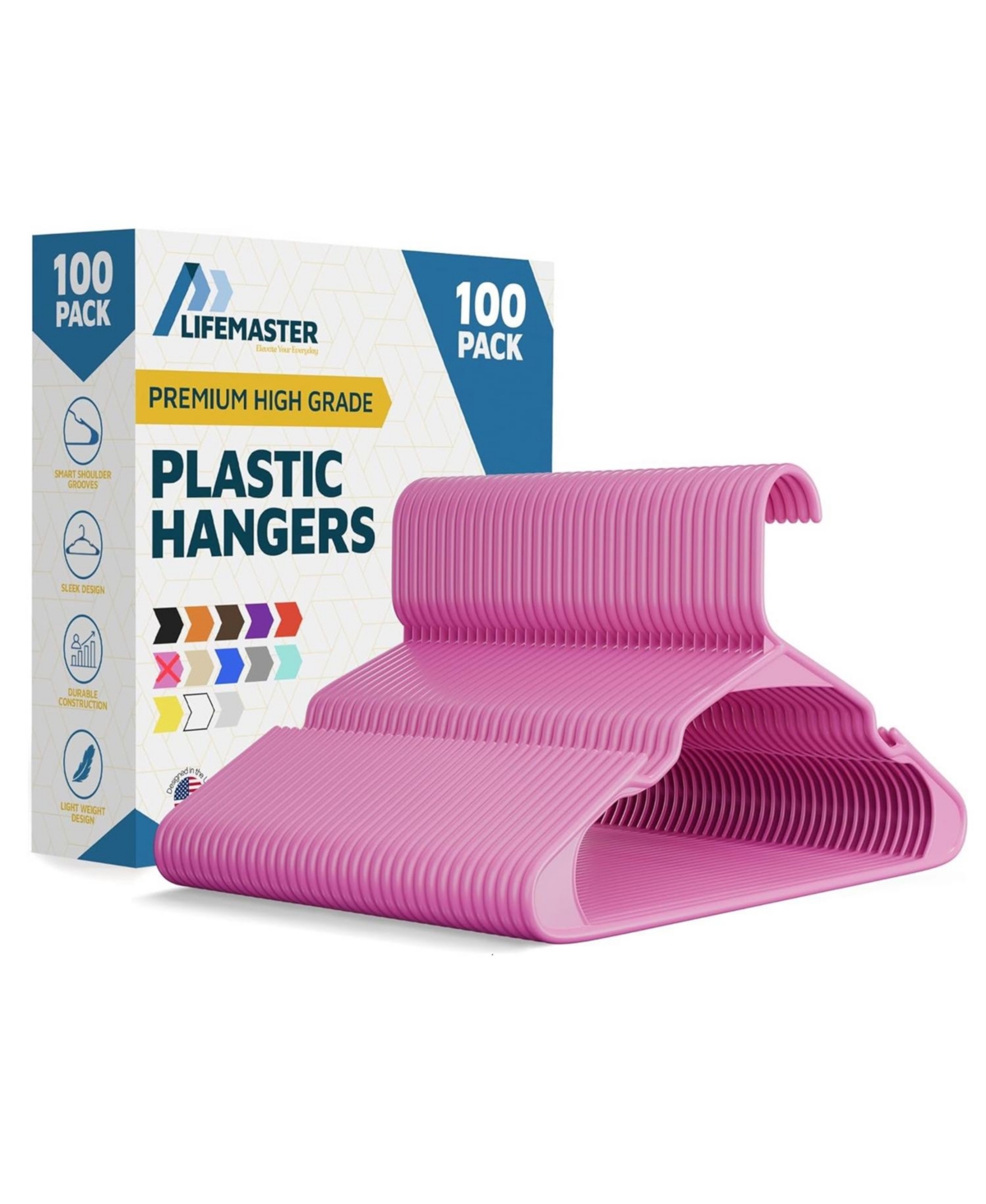 Click here for Lifemaster Heavy-duty plastic hangers with non-sli... prices