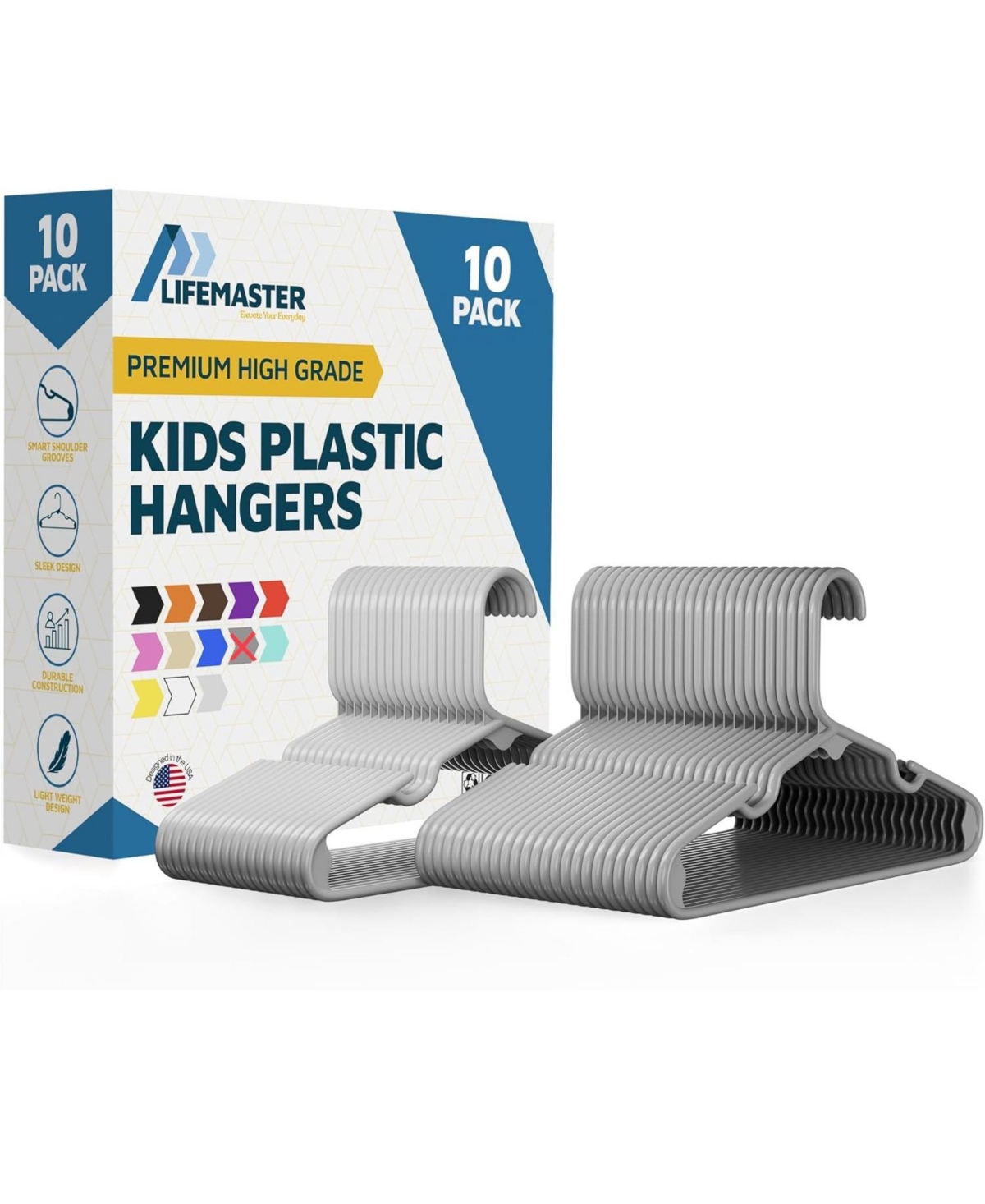 Click here for Lifemaster Kids Plastic Hangers  11.6  with should... prices