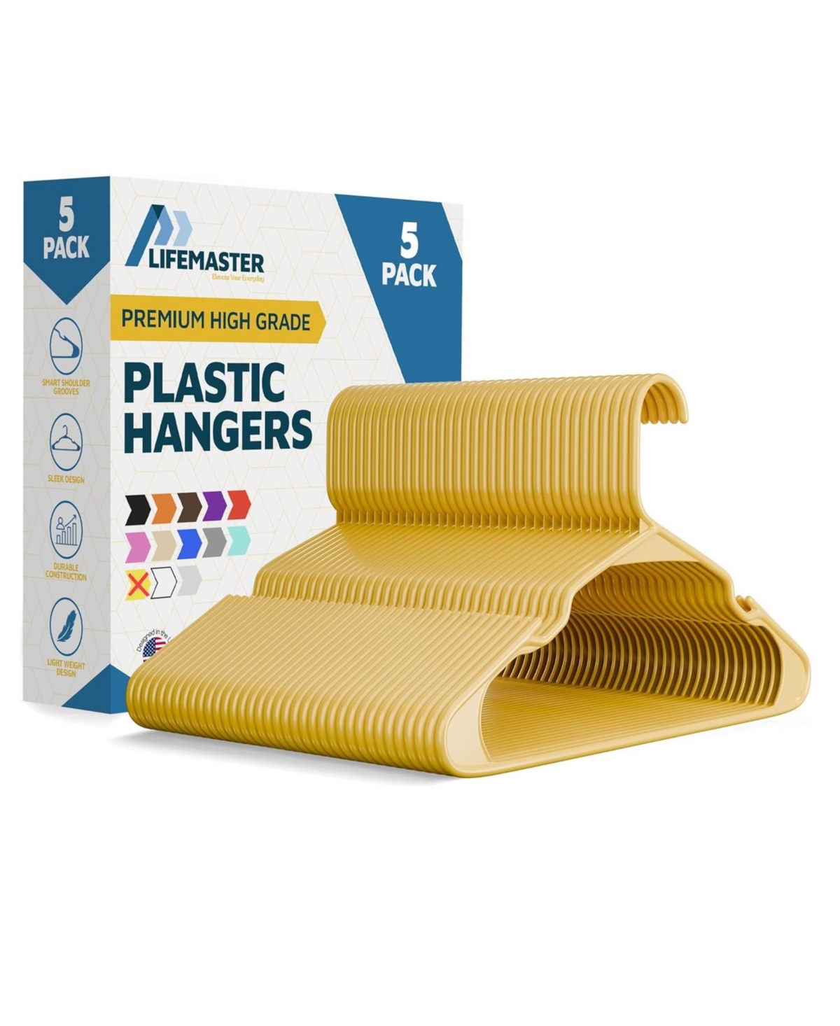 Click here for Lifemaster heavy-duty plastic hangers for clothes... prices