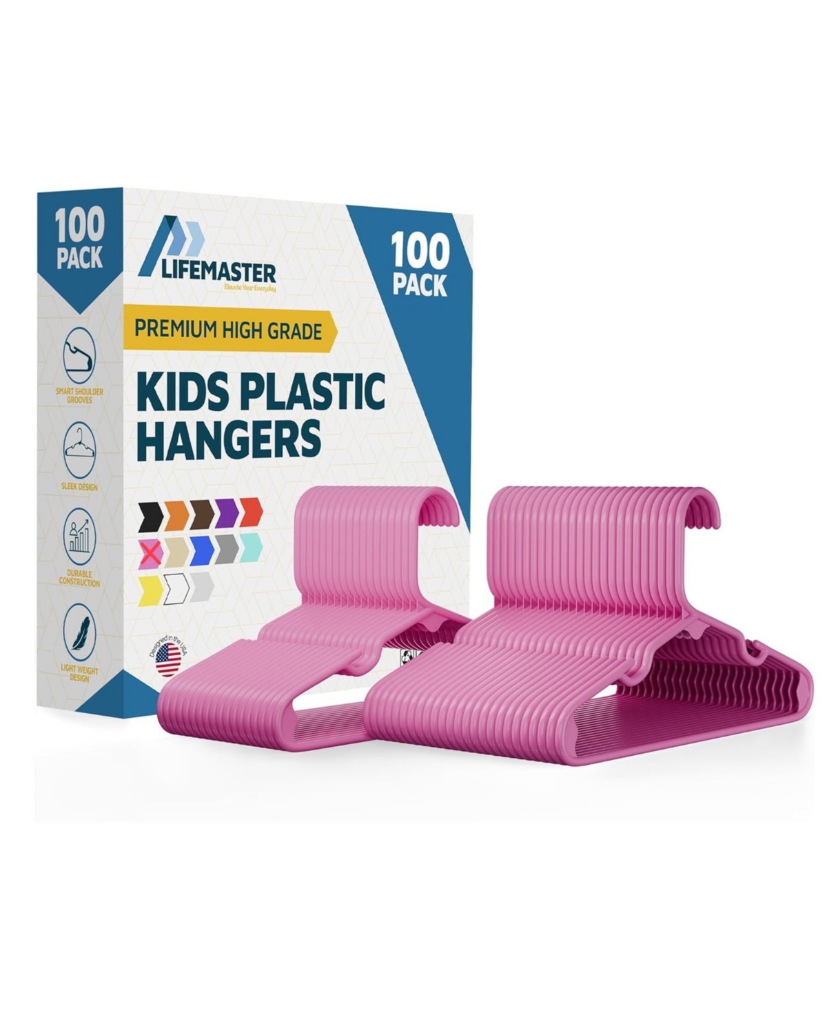 Click here for Lifemaster Kids Plastic Hangers  11.6  with should... prices