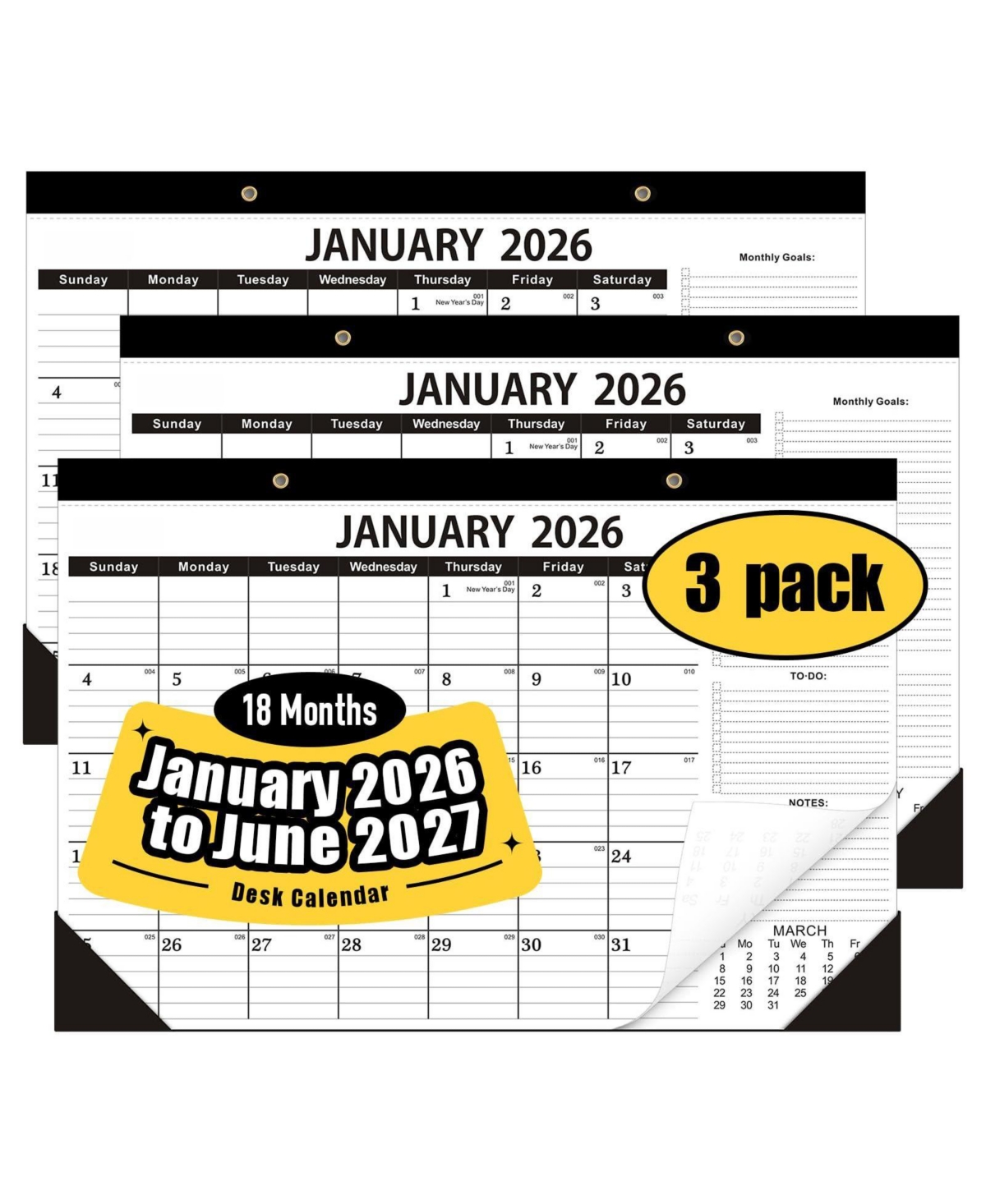 Click here for Gnuadz Desk Calendar 2026-2027 18 Months Home Scho... prices