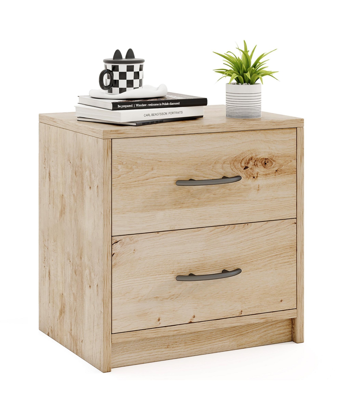 Click here for Gymax 2-Drawer Nightstand Modern Bedside Table wit... prices