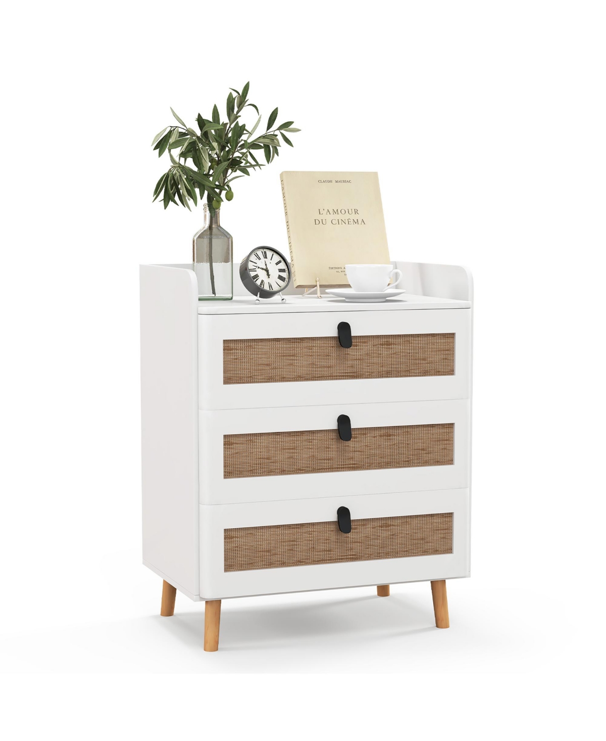 Click here for Gymax Modern Nightstand End Bedside Table with 3 R... prices