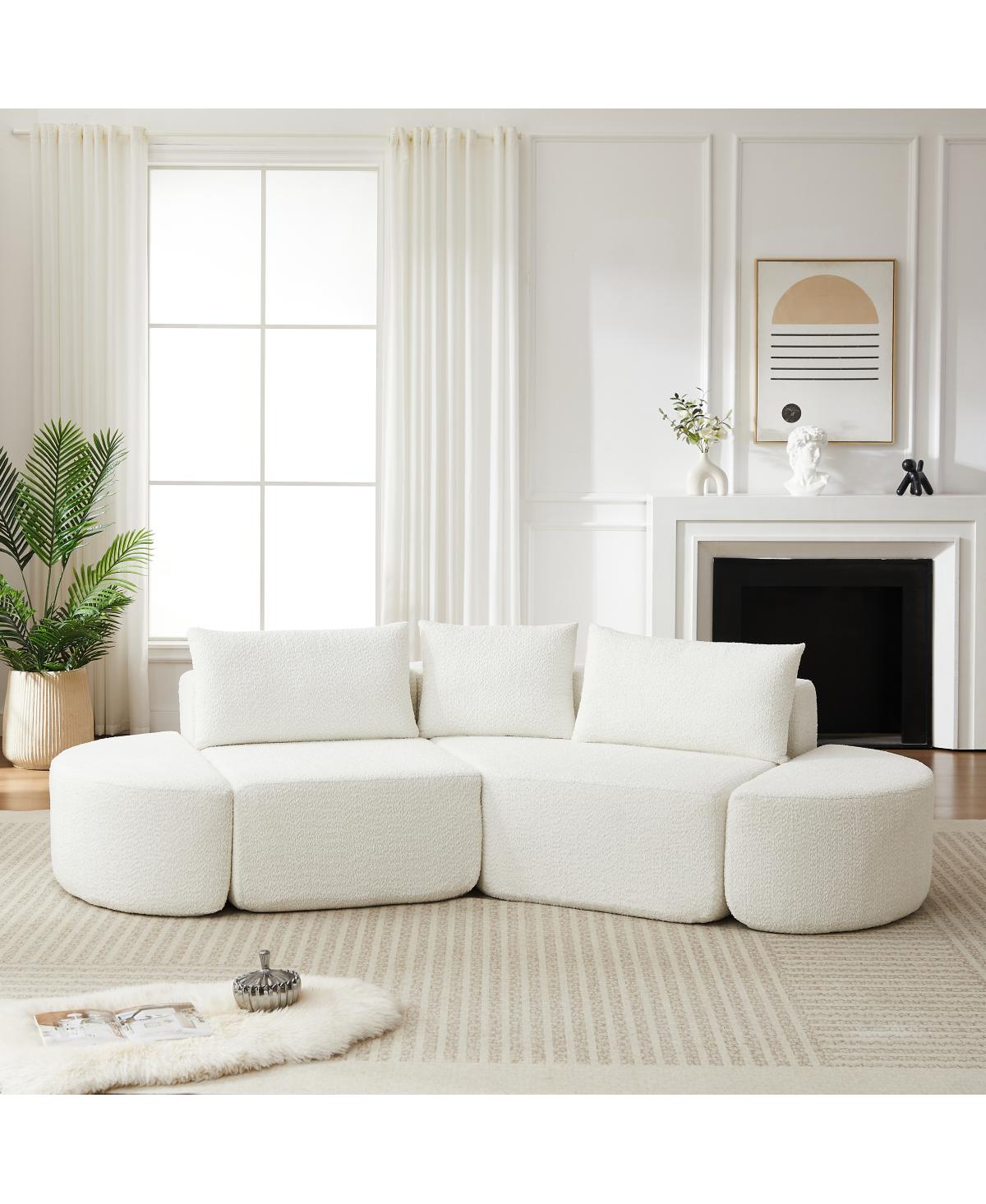 Click here for Streamdale Furniture Chenille V-shaped Modular Sof... prices