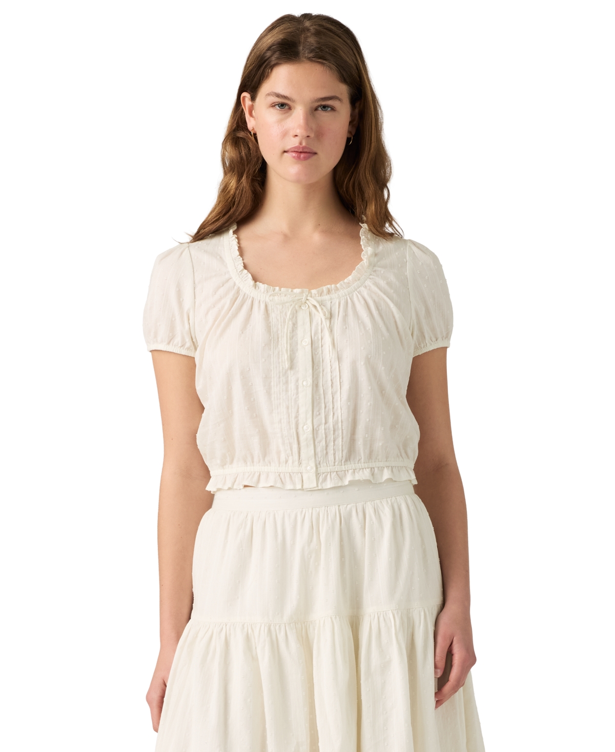 Click here for Levis Womens Chiara Short-Sleeve Top - Cloud Dance... prices