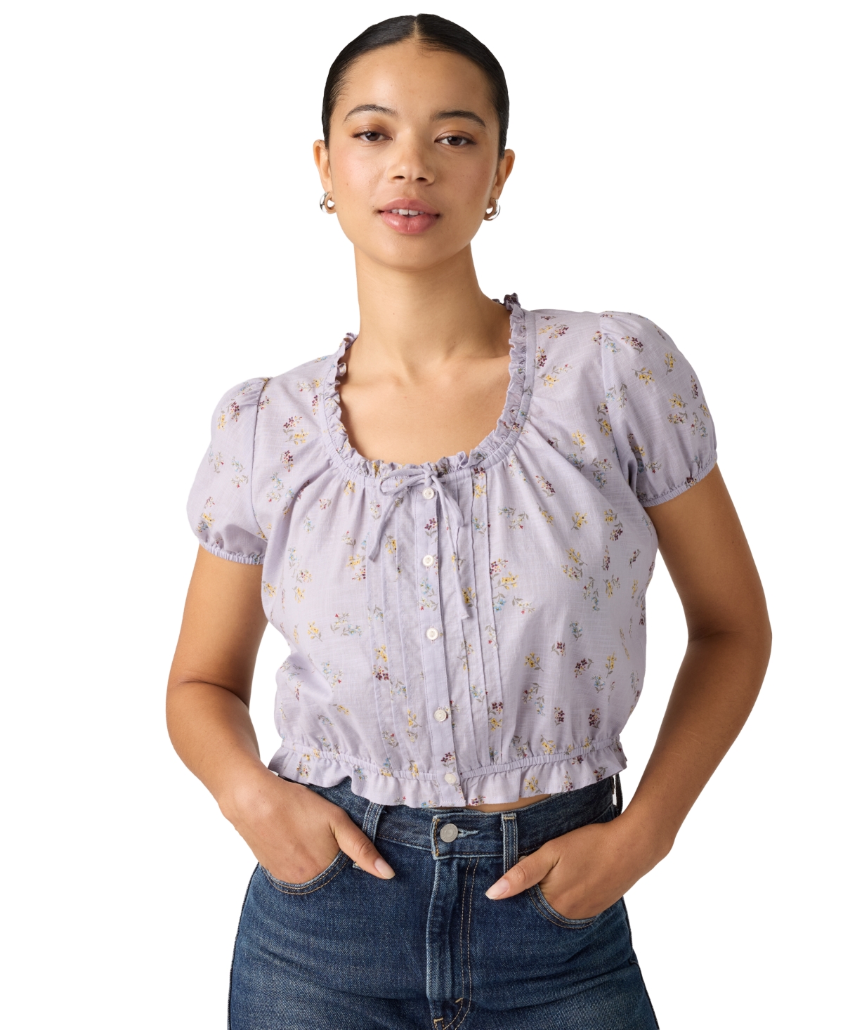 Click here for Levis Womens Chiara Short-Sleeve Top - Pedrine Flo... prices