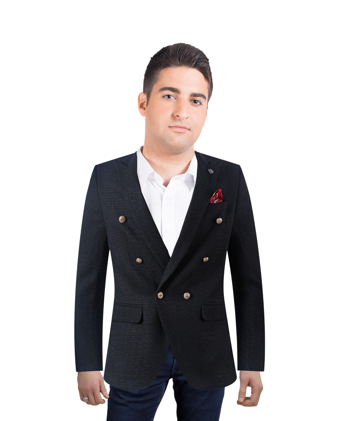Click here for Elie Balleh Mens Slim Fit Classic Waffle Weave Spo... prices