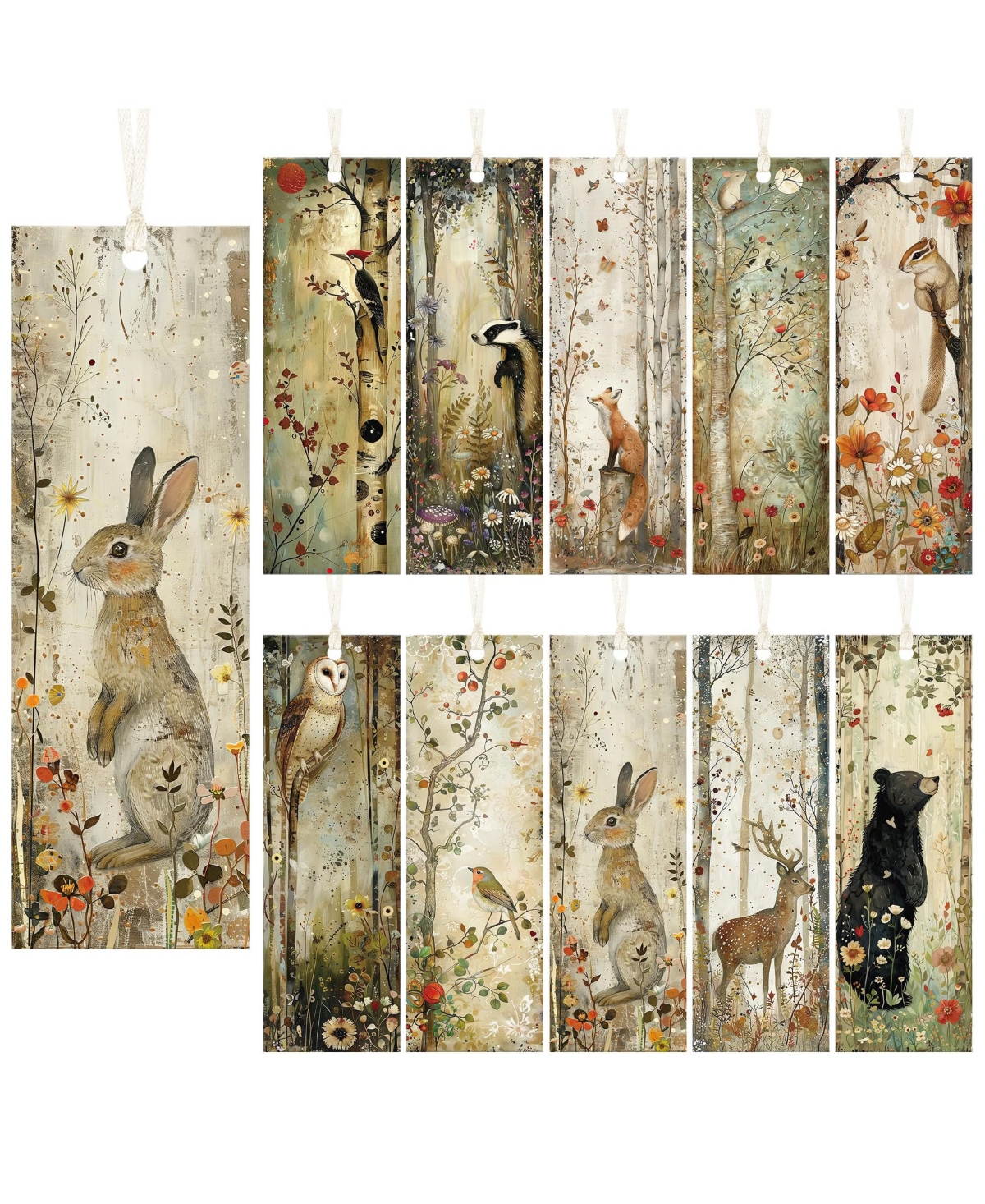 Click here for Gnuadz Chinoiserie Floral Bookmarks Set - Forest a... prices
