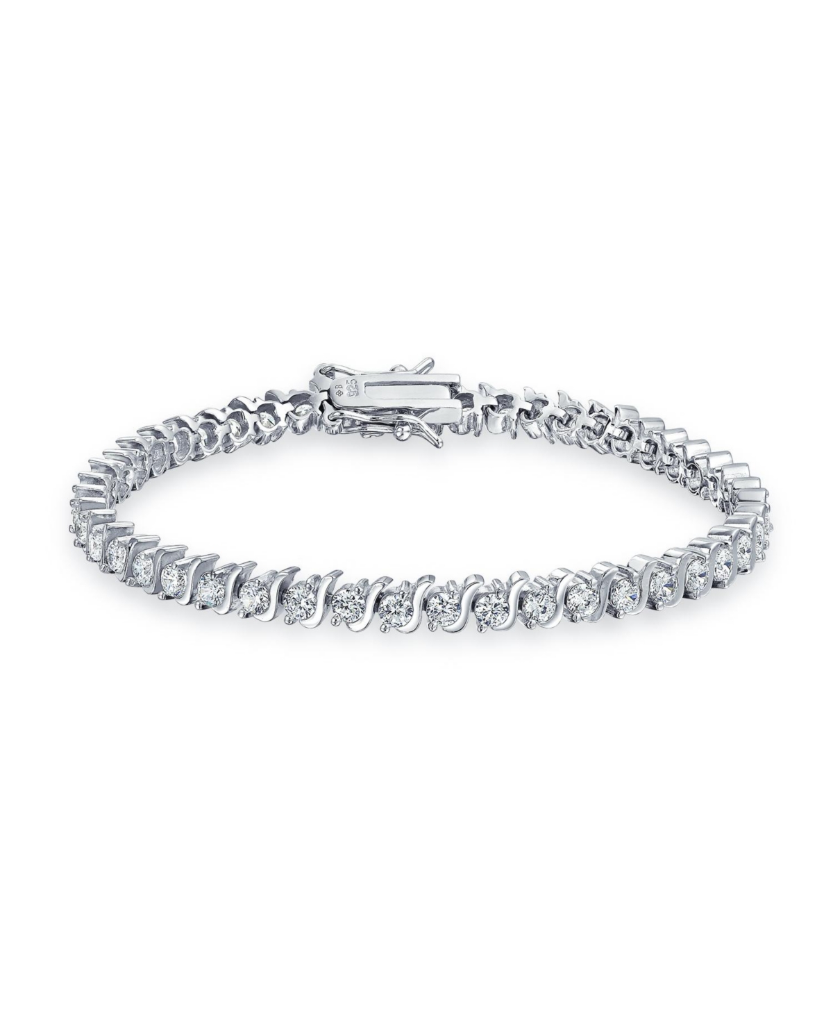 Click here for Bling Jewelry 15 Ctw Cz Swirl Wave Solitaire Tenni... prices