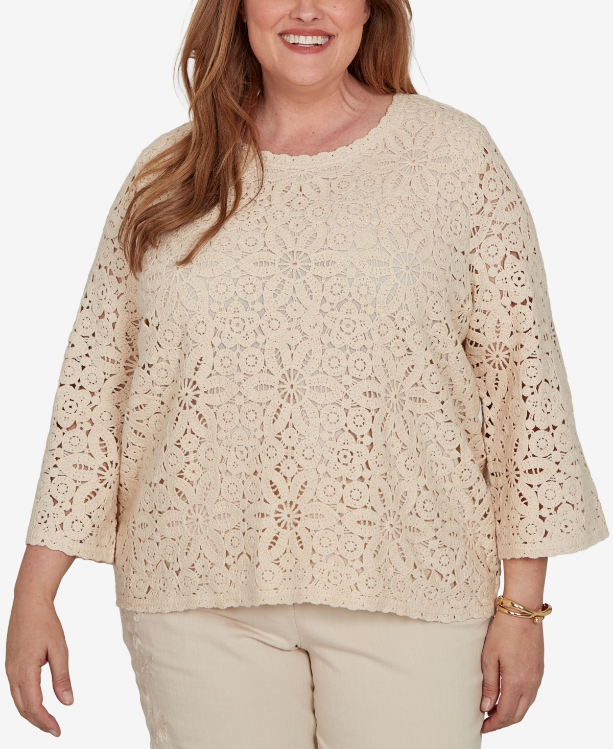 Click here for Alfred Dunner Plus Size Camden Market Floral Croch... prices