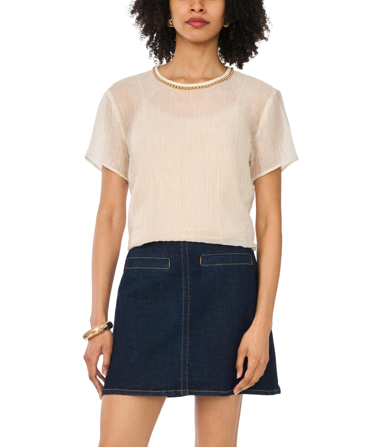 Click here for Vince Camuto Womens Crewneck Dropped Shoulder Basi... prices