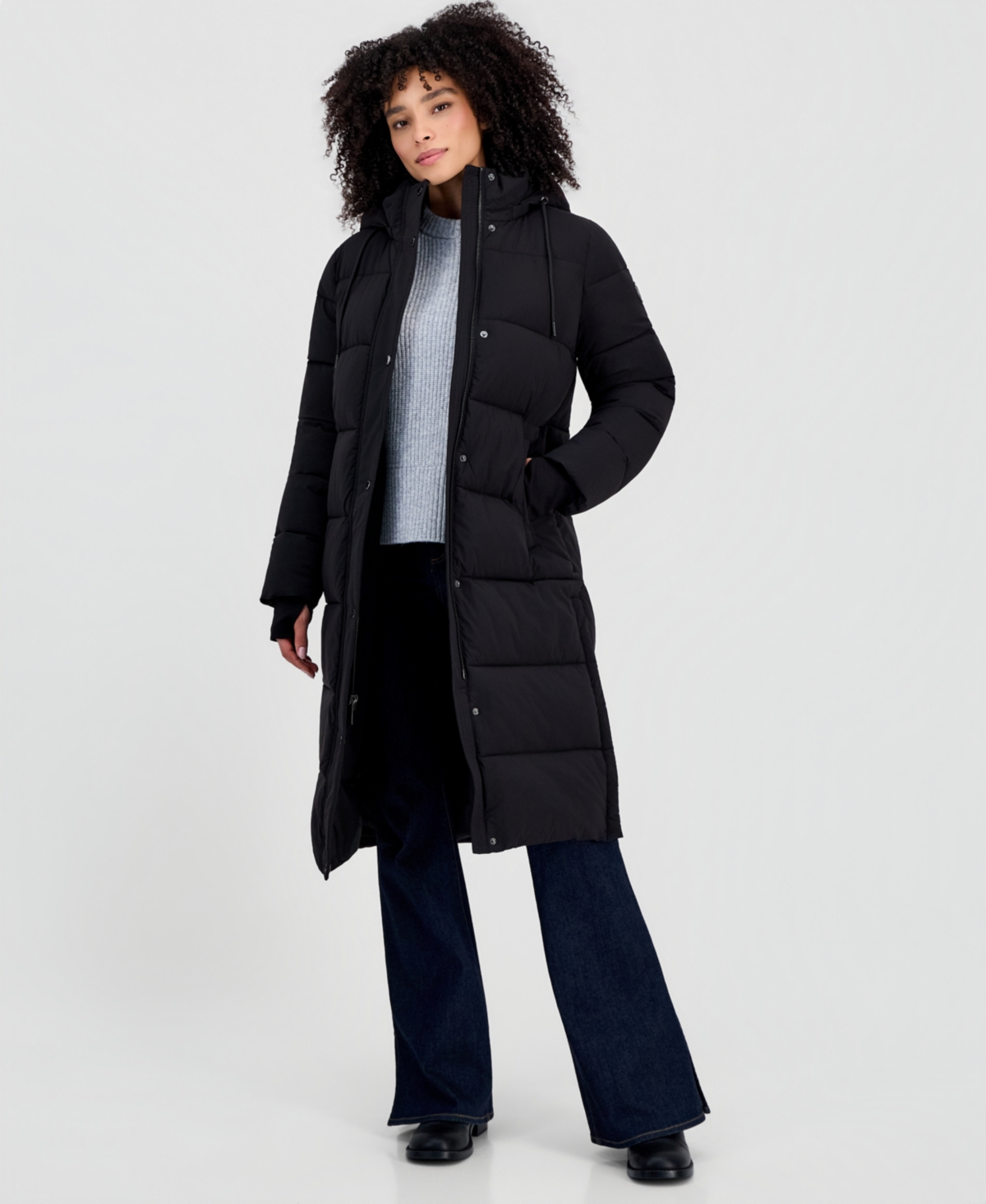 Click here for Michael Kors Womens Hooded Drawstring Quilted Maxi... prices