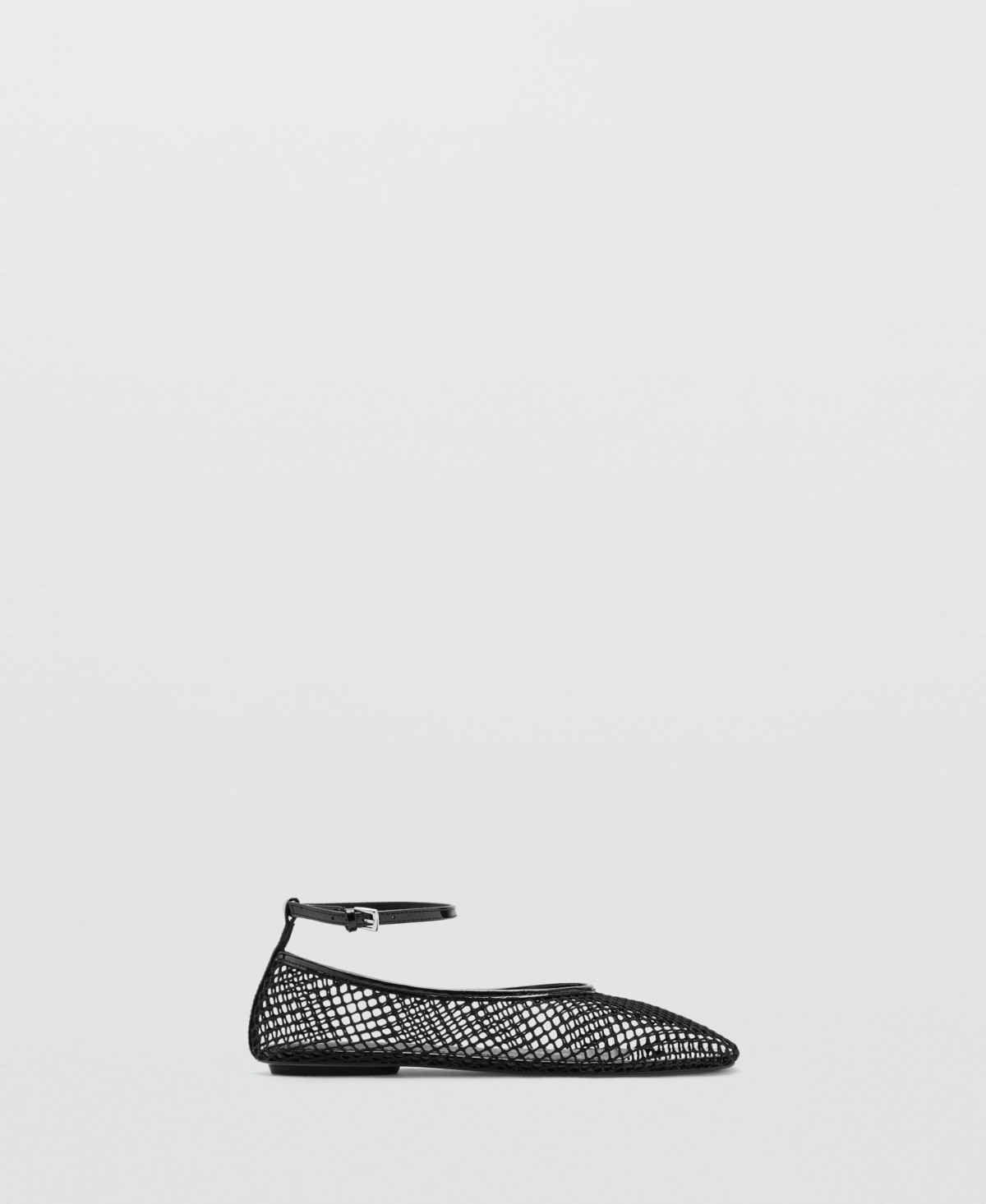Click here for Mango Womens Mesh Bracelet Ballet Flats - Black prices