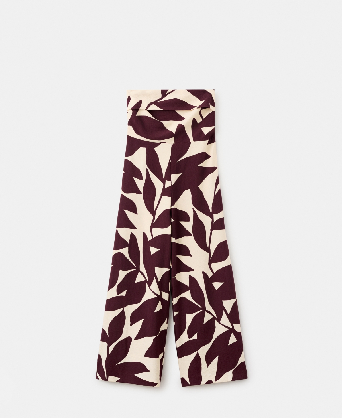 Click here for Mango Womens Printed Strapless Jumpsuit - Ecru prices