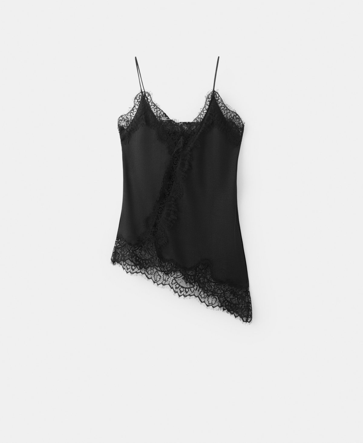 Click here for Mango Womens Asymmetrical Lace Lingerie Top - Blac... prices