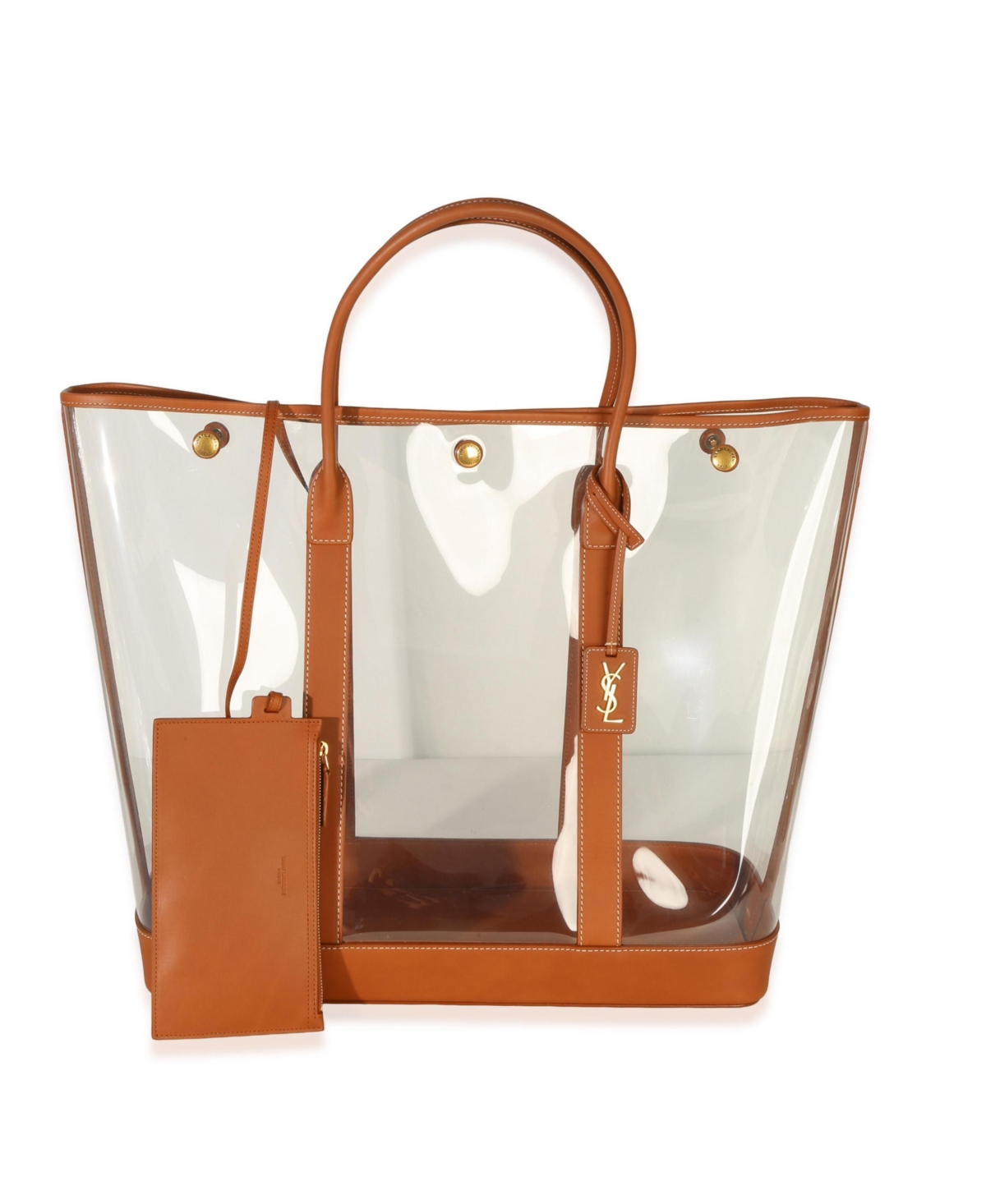 Click here for Pre-Owned Saint Laurent Brown Calfskin Vinyl Cabas... prices