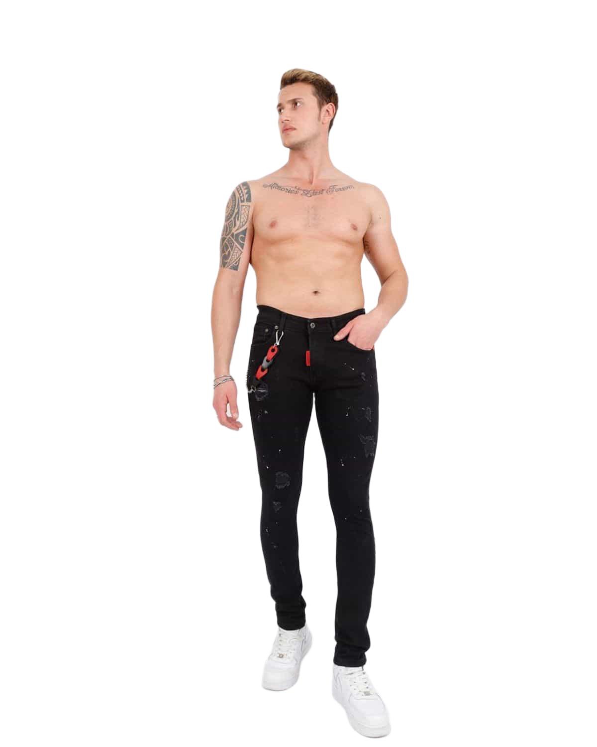 Click here for Elie Balleh Mens Classic Dark Wash Denim - Black prices