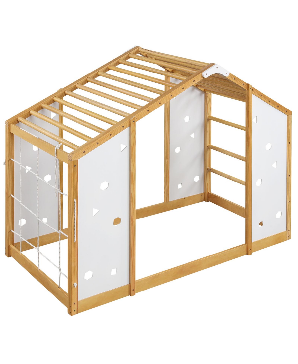 Click here for Slickblue Twin Floor Bed with Monkey Bars Montesso... prices