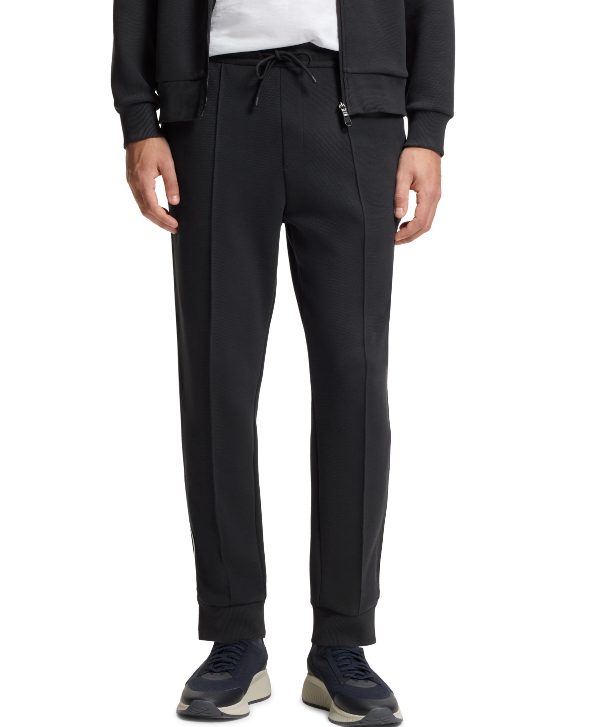 Click here for Boss by Hugo Boss Mens Piped-Detail Cotton-Blend T... prices