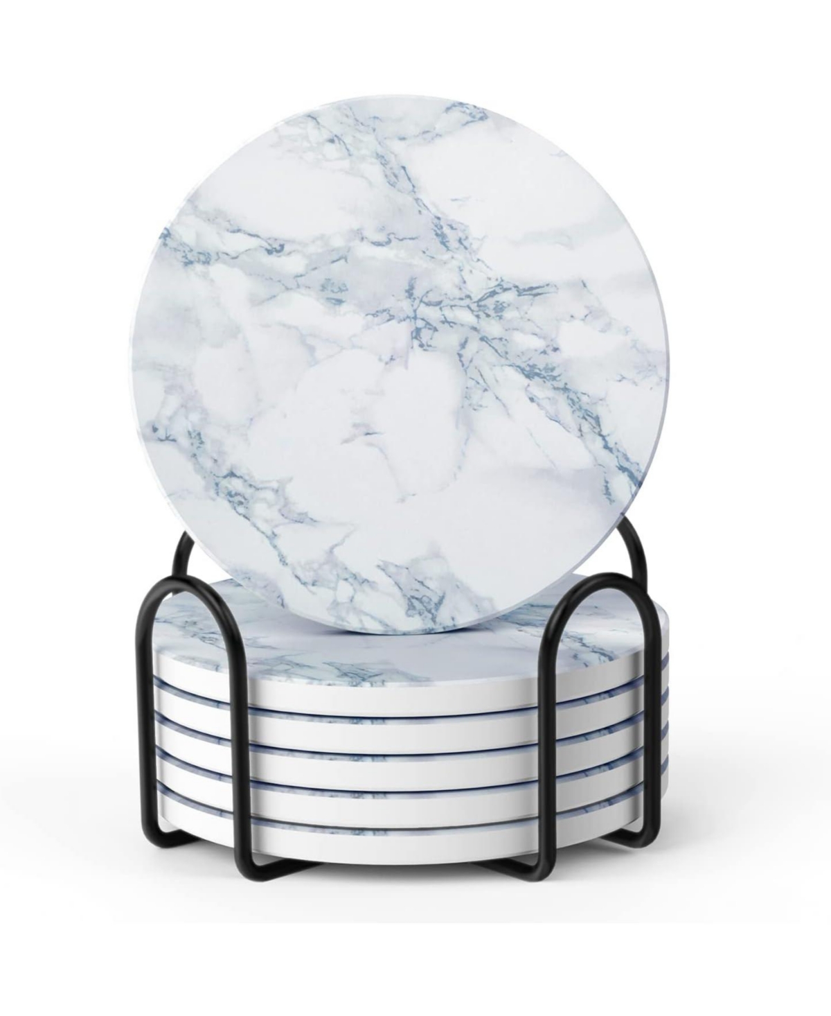 Click here for Ventray 4 Marble-Style Absorbent Drink Coasters wi... prices