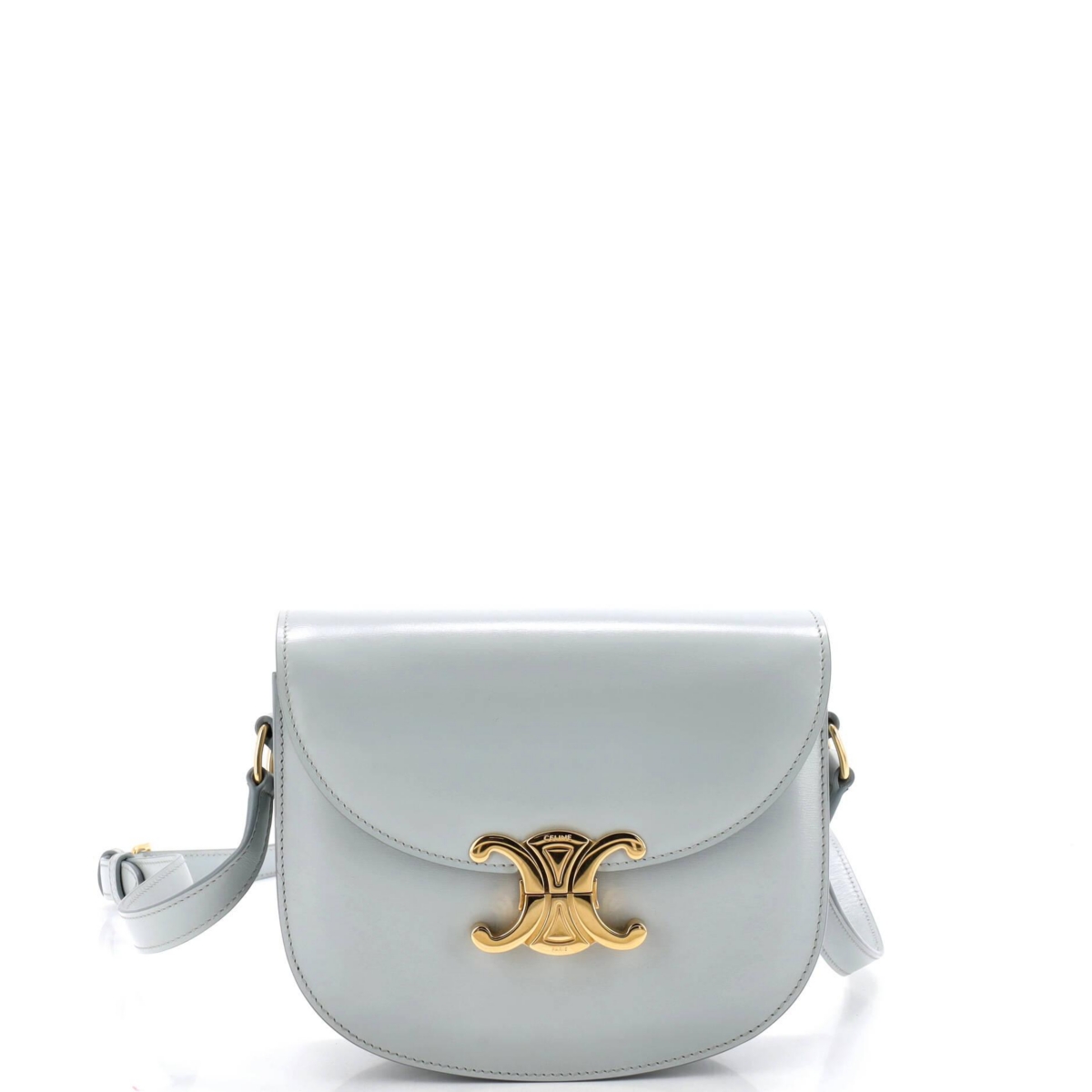 Click here for Pre-Owned Celine Triomphe Besace Clea Flap Bag Lea... prices