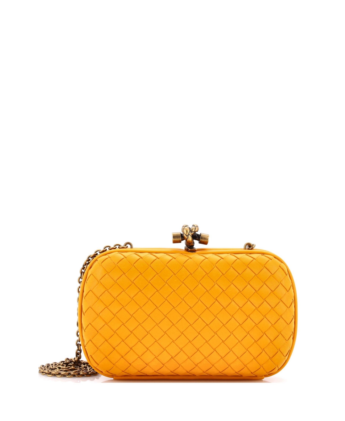 Click here for Pre-Owned Bottega Veneta Small Box Knot Clutch Int... prices