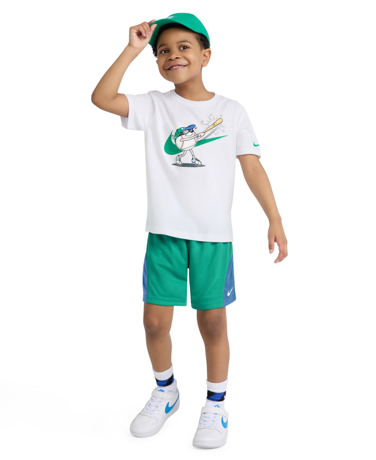 Click here for Nike Boys 4-7X Graphic Baseball T-Shirt and Mesh S... prices
