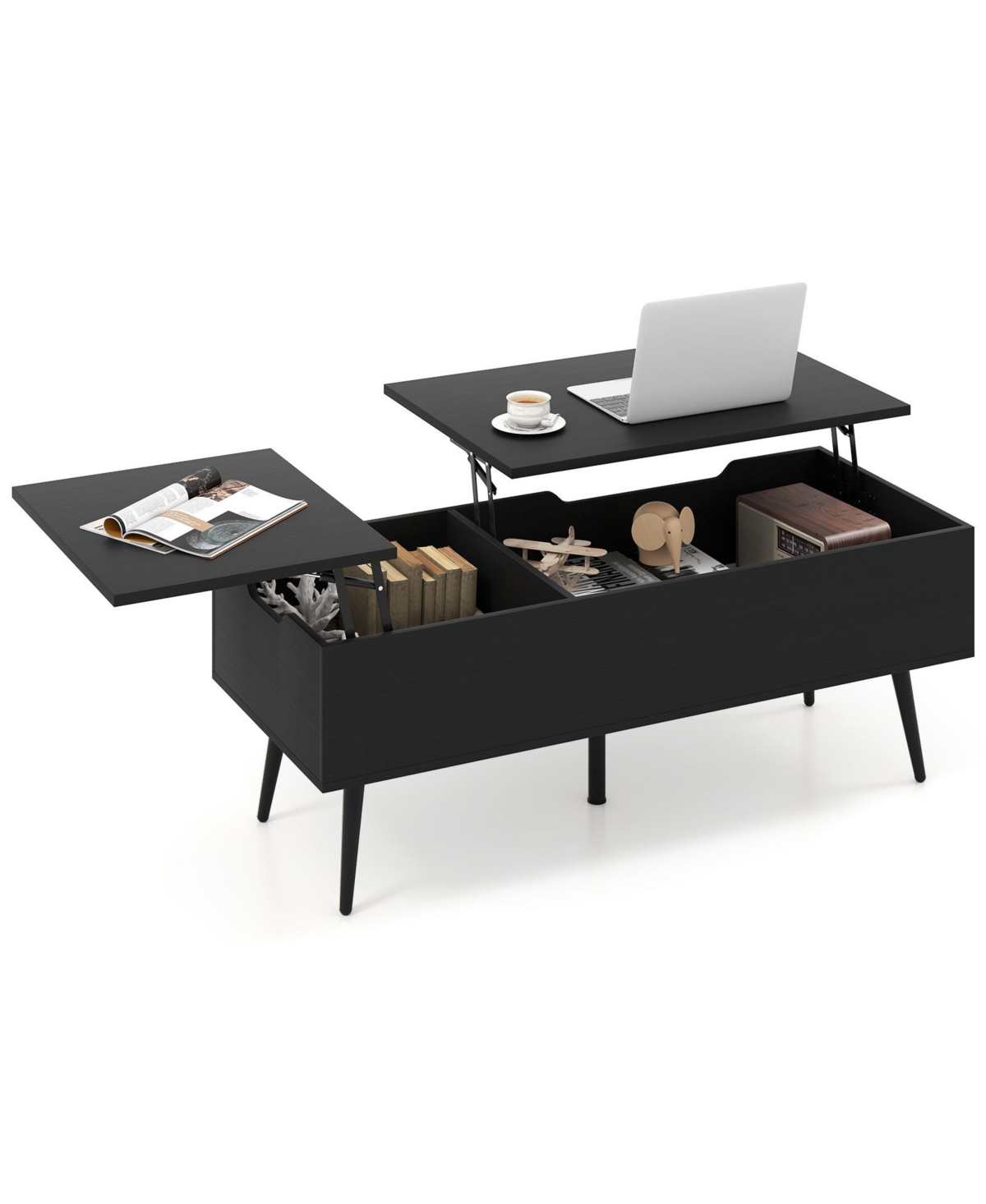 Click here for Gymax Lift Top Coffee Table w/ Split Top and 2 Hid... prices