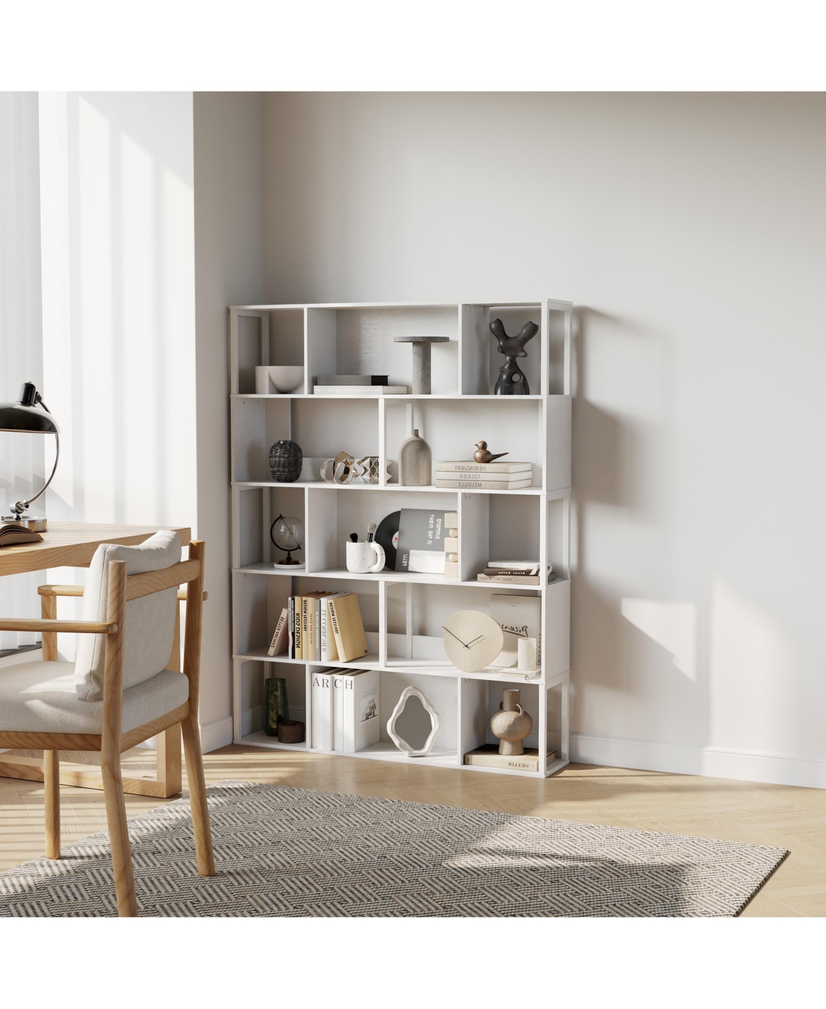 Click here for Gaomon Modern 5-Tier Geometric Standing Bookshelf... prices