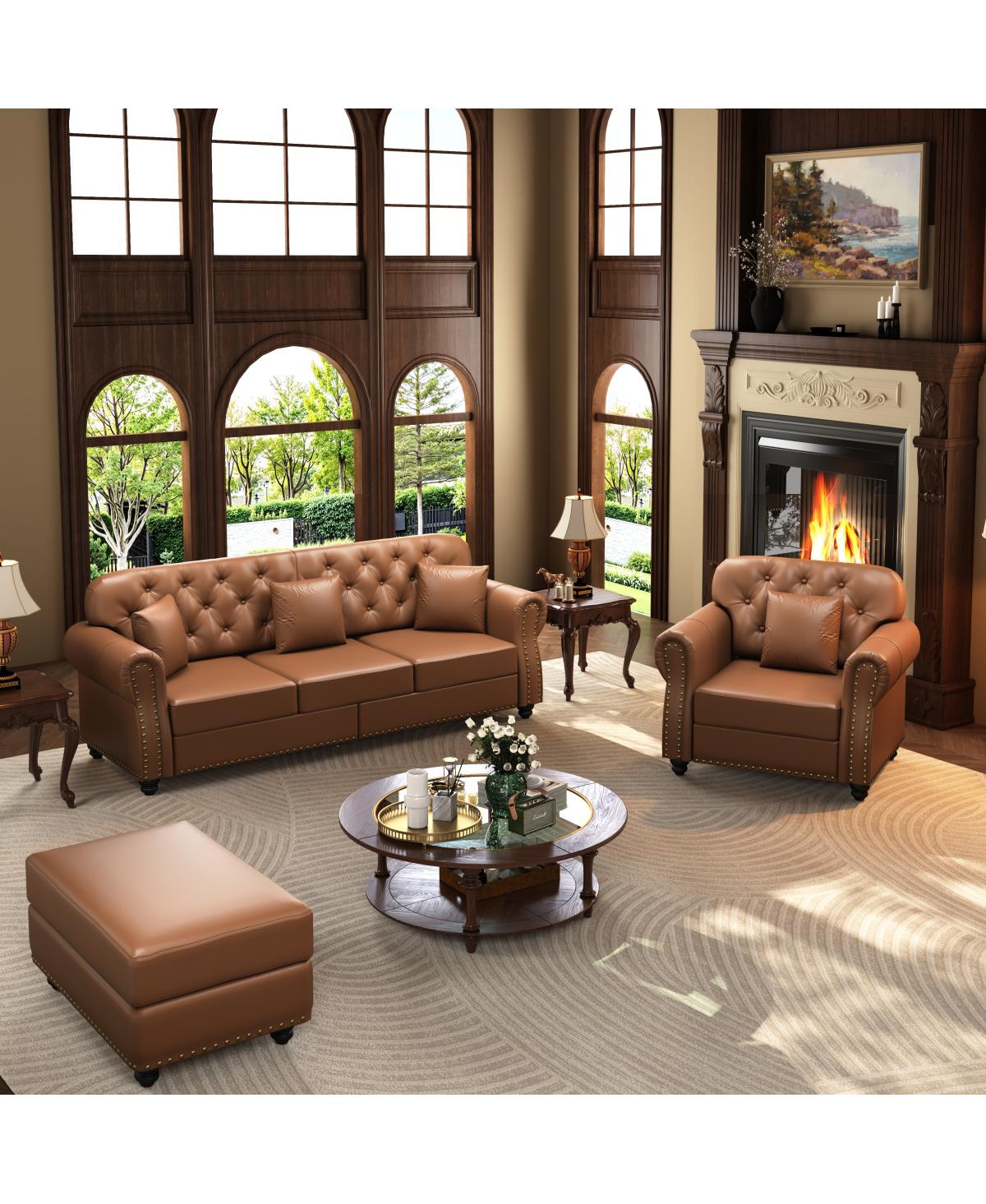 Click here for Streamdale Furniture Mid-Century Modern Faux Leath... prices