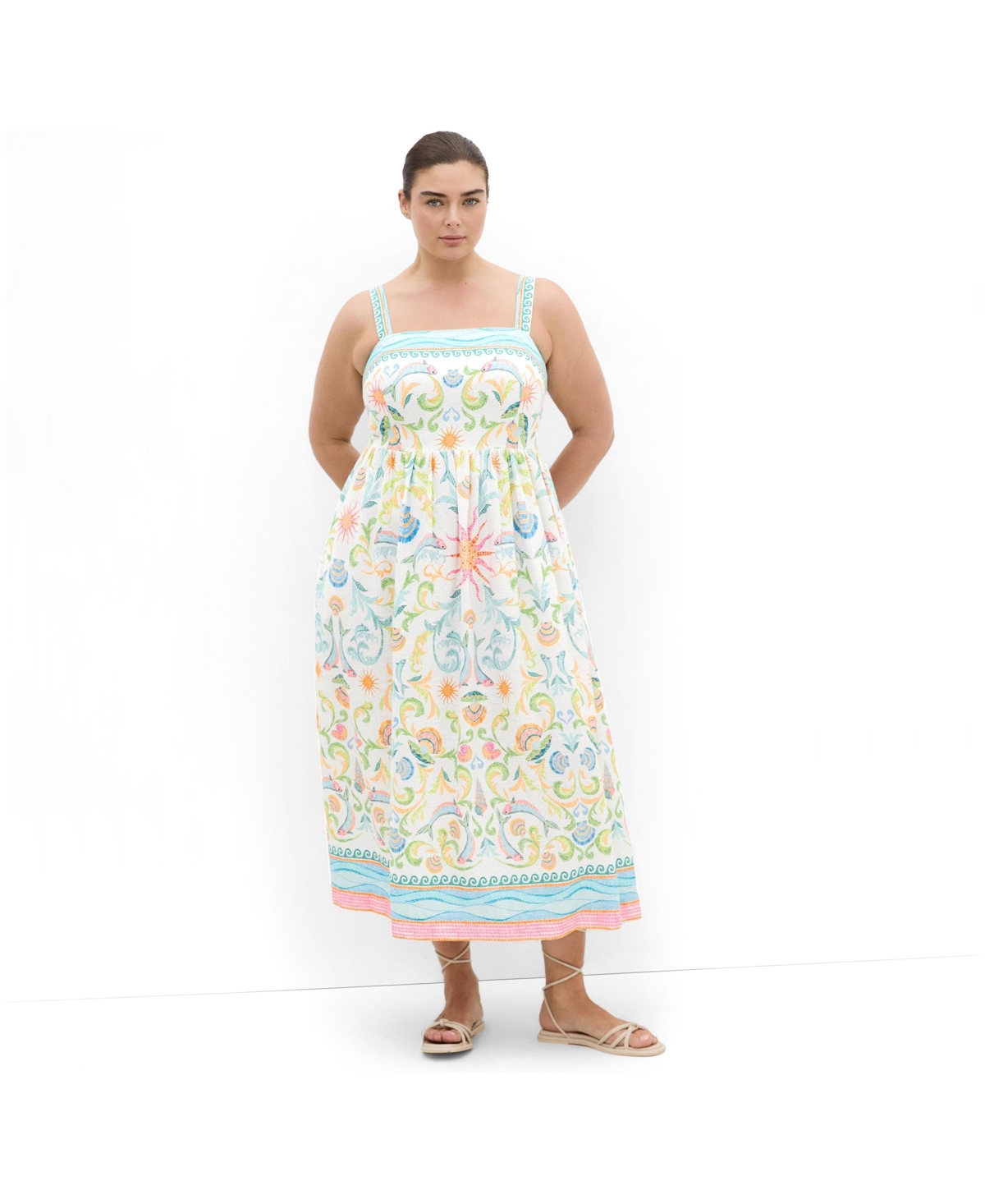 Click here for City Chic Womens Calissa Seascape Print Maxi Dress... prices