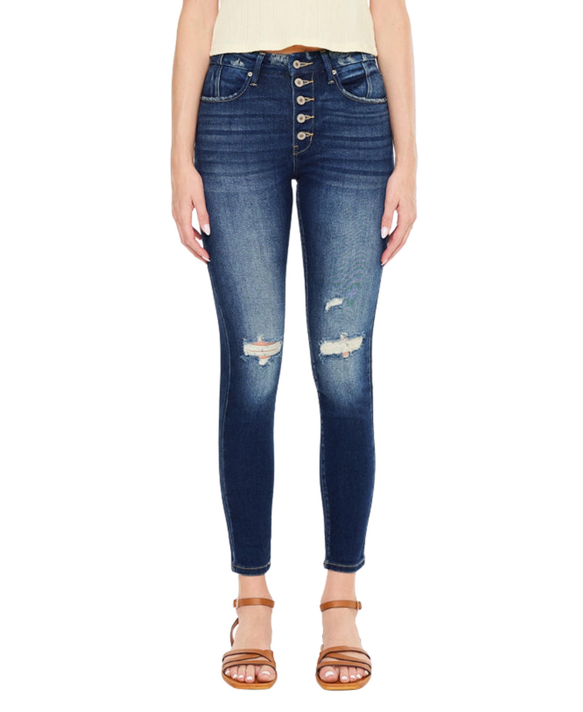 Click here for KanCan Womens Novah High Rise Super Skinny Jeans -... prices
