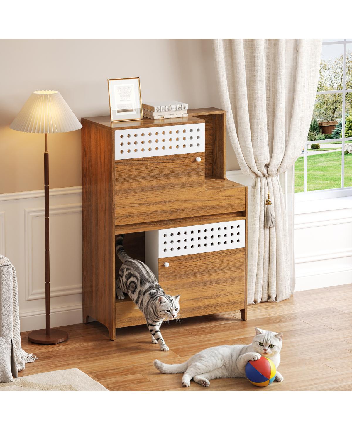Click here for Streamdale Furniture 2-in-1 Cat Litter Box Enclosu... prices