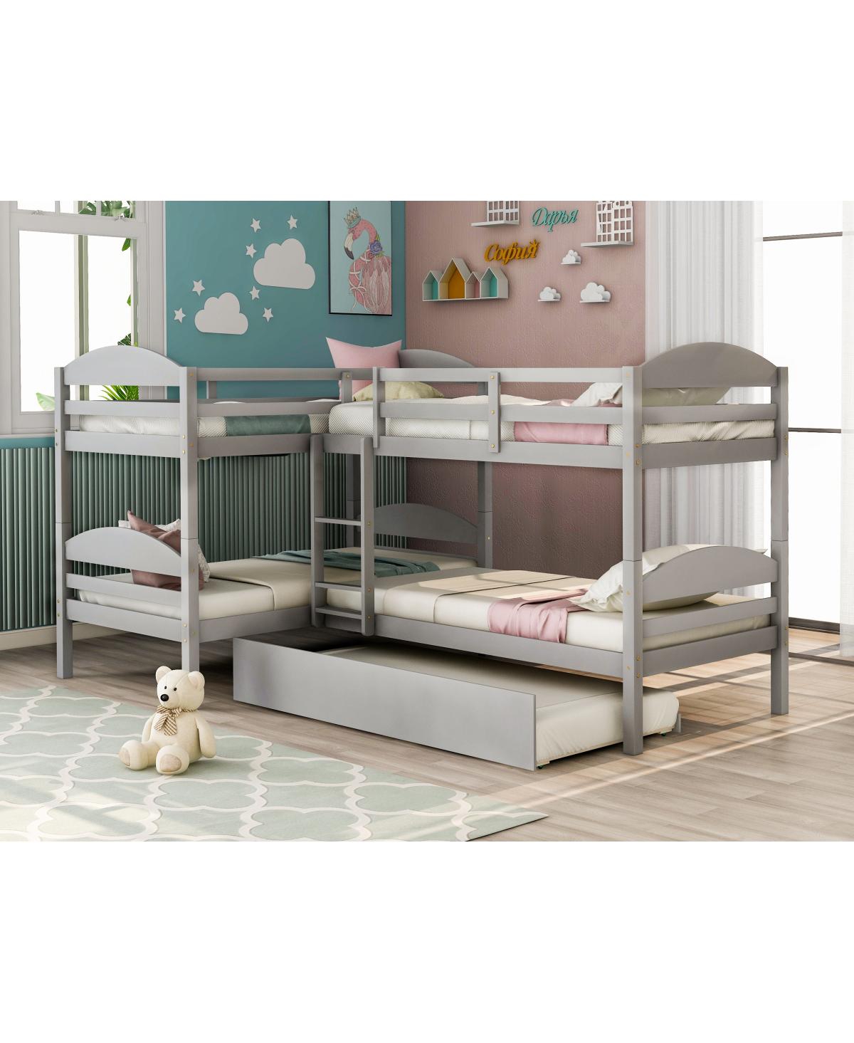 Click here for Streamdale Furniture L-Shaped Bunk bed with Trundl... prices