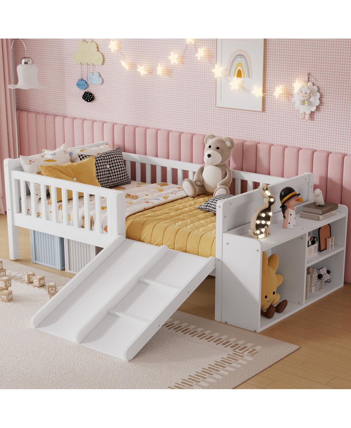 Click here for Streamdale Furniture Twin Low Loft Bed with Slide... prices