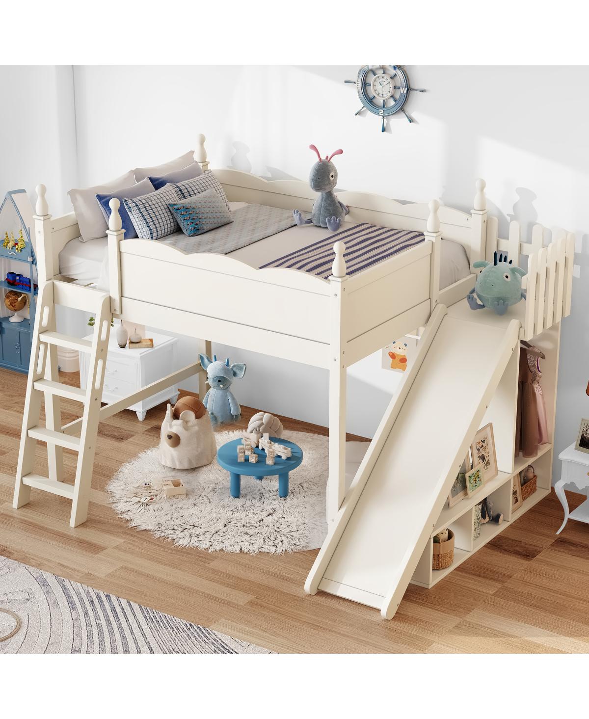 Click here for Streamdale Furniture Solid Wood Loft Bed with Stor... prices